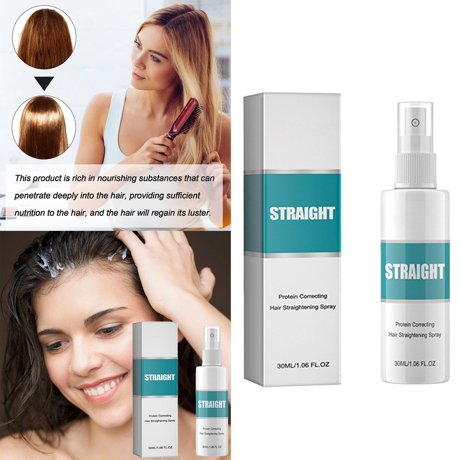 WANGJIAOID Curl Enhancing Hair Products Straightening Hair Smoothing ...