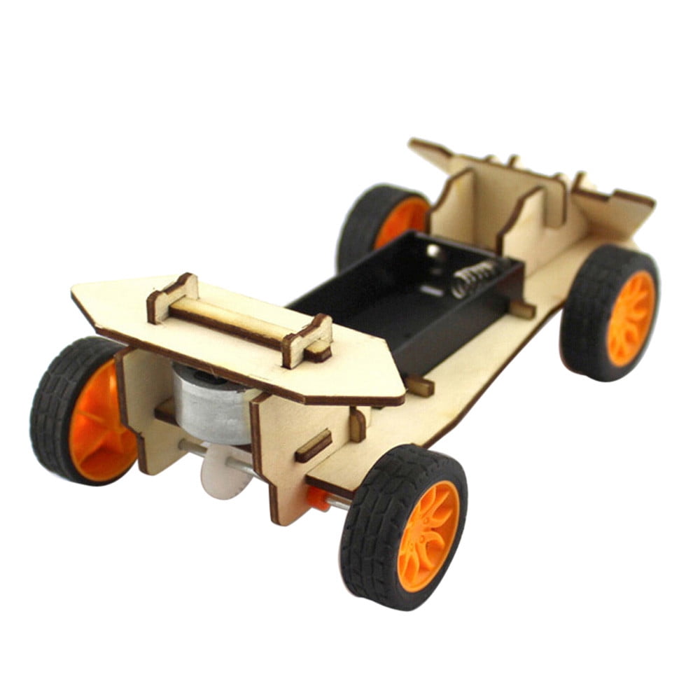 WANGJIAOID DIY Car Kit Children Educational Gadget Hobby Wooden Toy ...