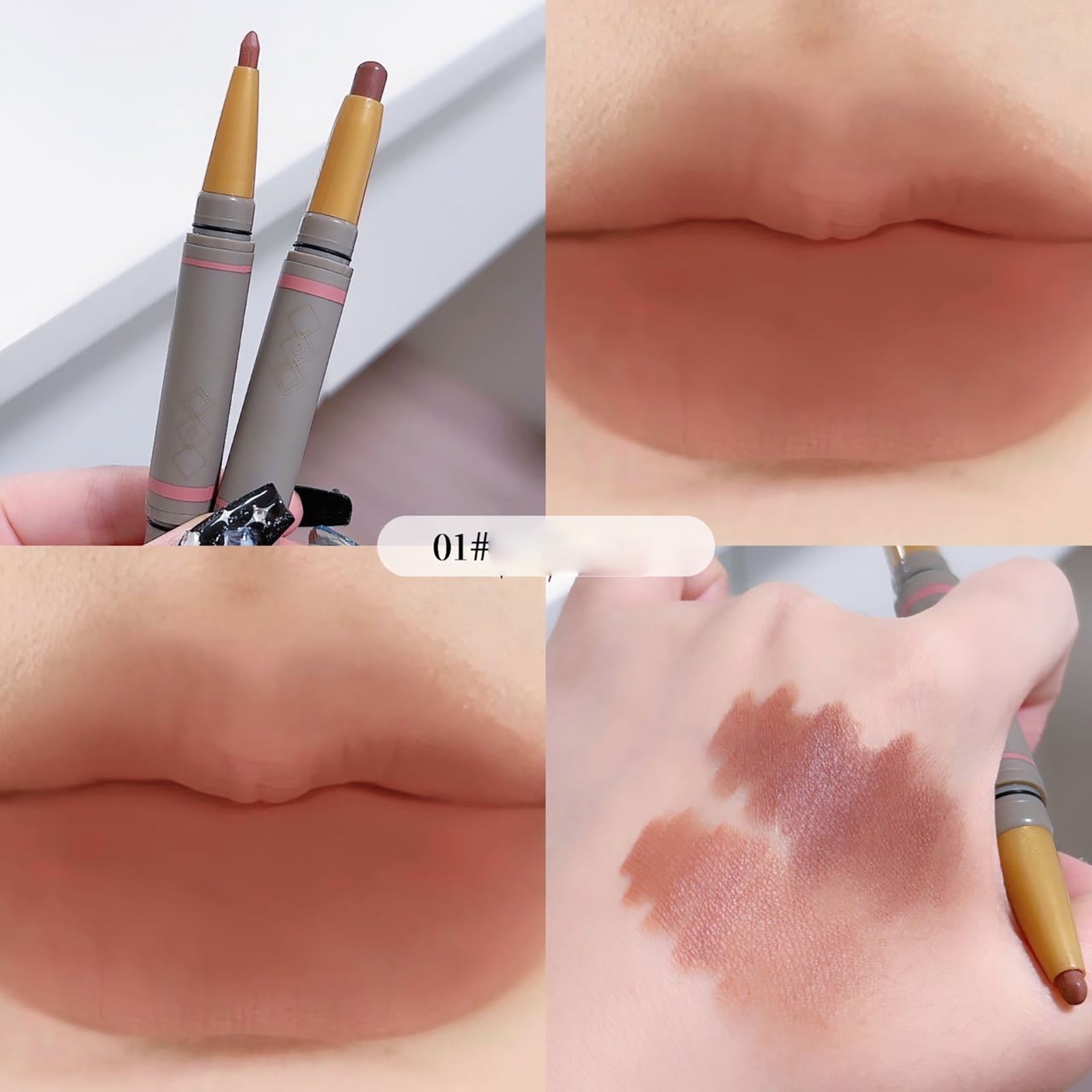 WANGJIAOID Dual Ended Shadow Lip Liner Outline Lip Pencil One Shot Lip ... WANGJIAOID Dual Ended Shadow Lip Liner Outline Lip Pencil One Shot Lip ...