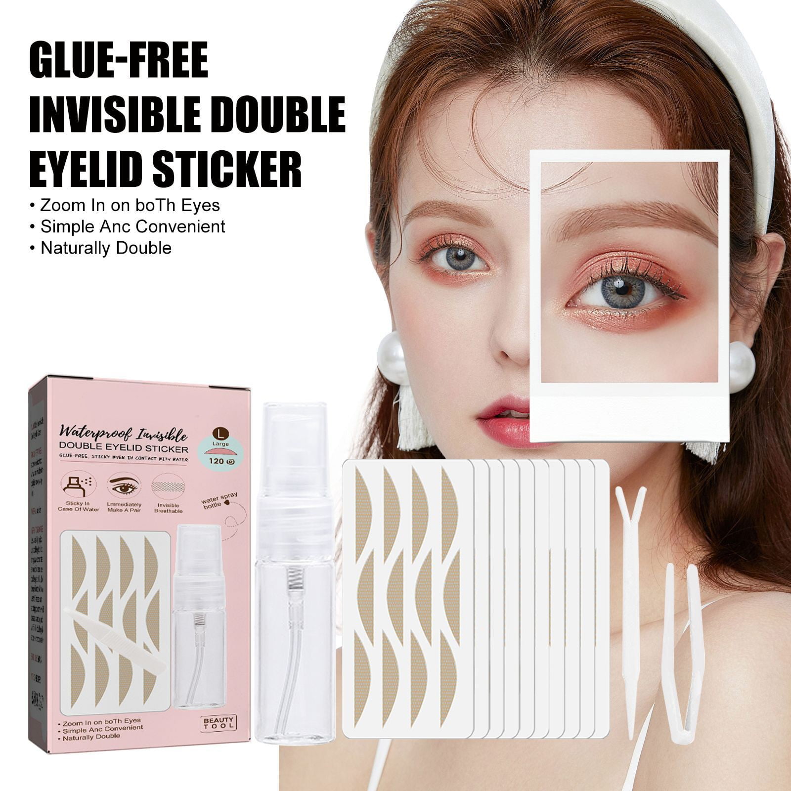 WANGJIAOID Face Wash Lace Traceless Double Eyelid Patch Natural ...