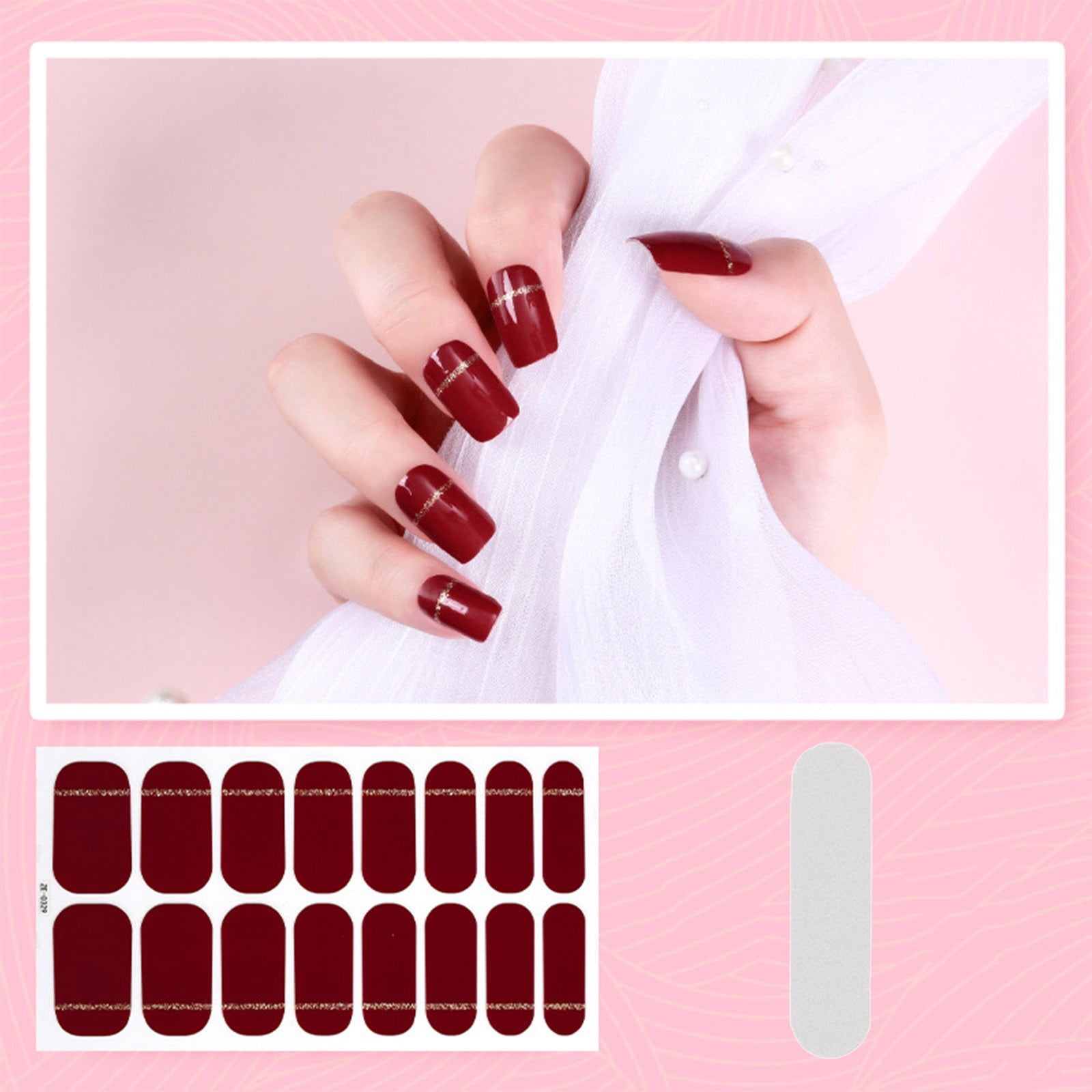 WANGJIAOID French Nail Sticker Light Style Advanced Sense Onion Powder ... WANGJIAOID French Nail Sticker Light Style Advanced Sense Onion Powder ...