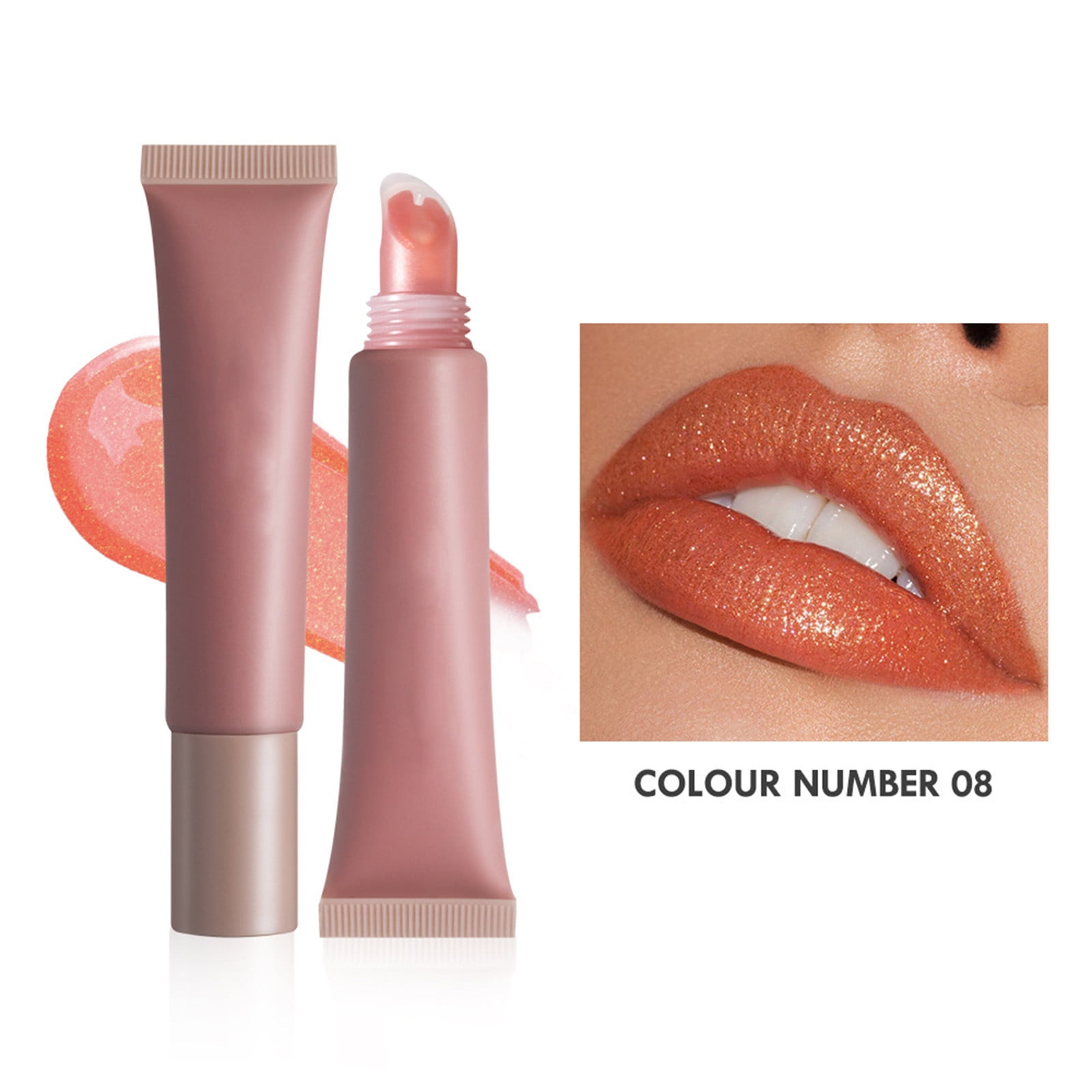 Wangjiaoid Glossy Lip Gloss Clear Push Tube 15ml Gloss Liquid Lipstick