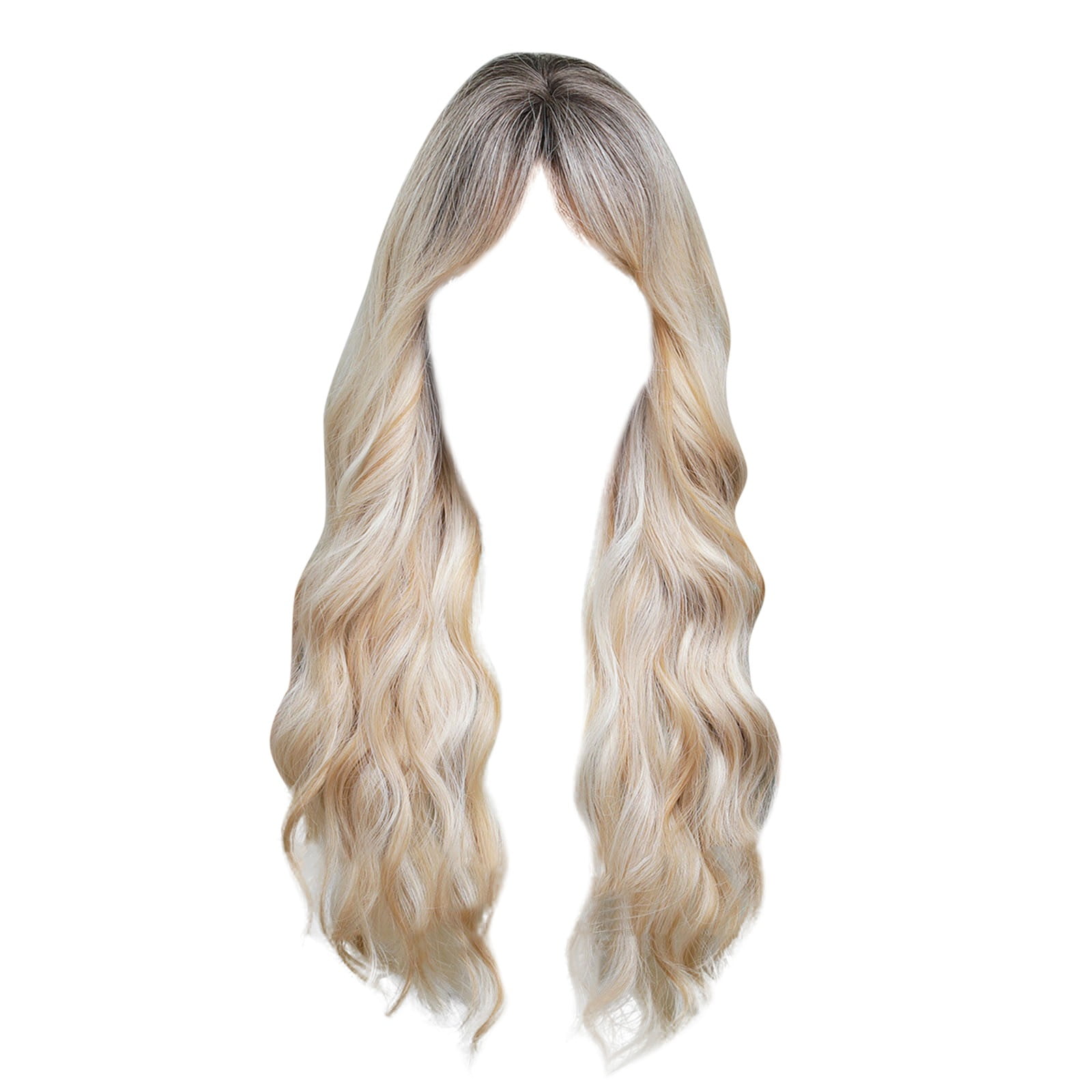 WANGJIAOID Gradual Eight Figure Fringe Long Curly Hair Temperament ...