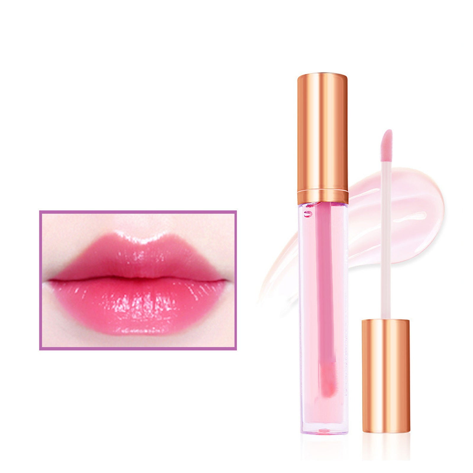 WANGJIAOID Lip Tint Peach Portable Lipstick Classic Long Lasting Smooth ...