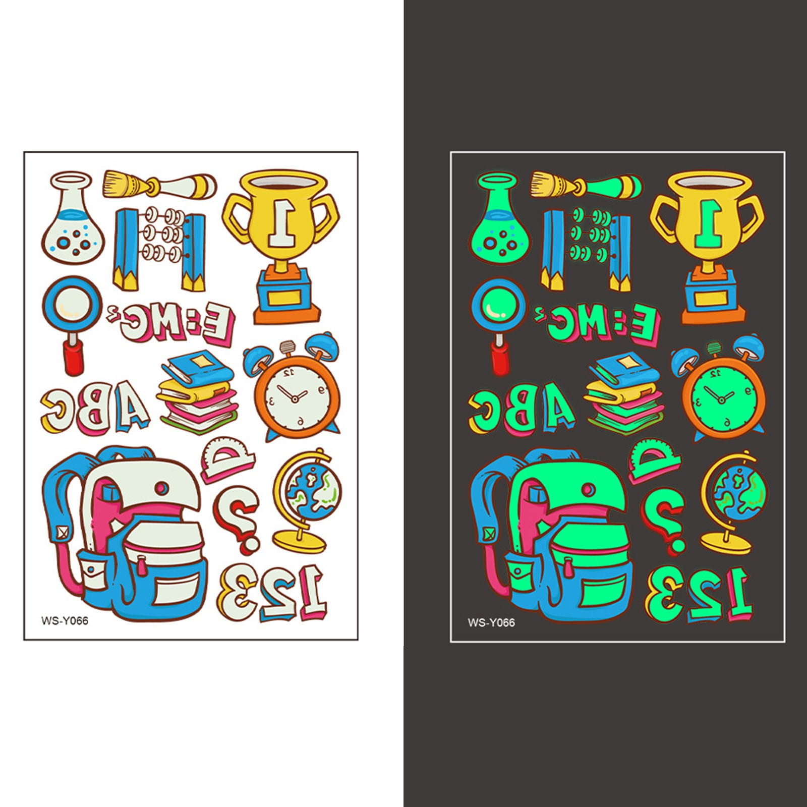 WANGJIAOID Luminous Tattoo Stickers Waterproof Temporary Cute Dinosaur ... WANGJIAOID Luminous Tattoo Stickers Waterproof Temporary Cute Dinosaur ...