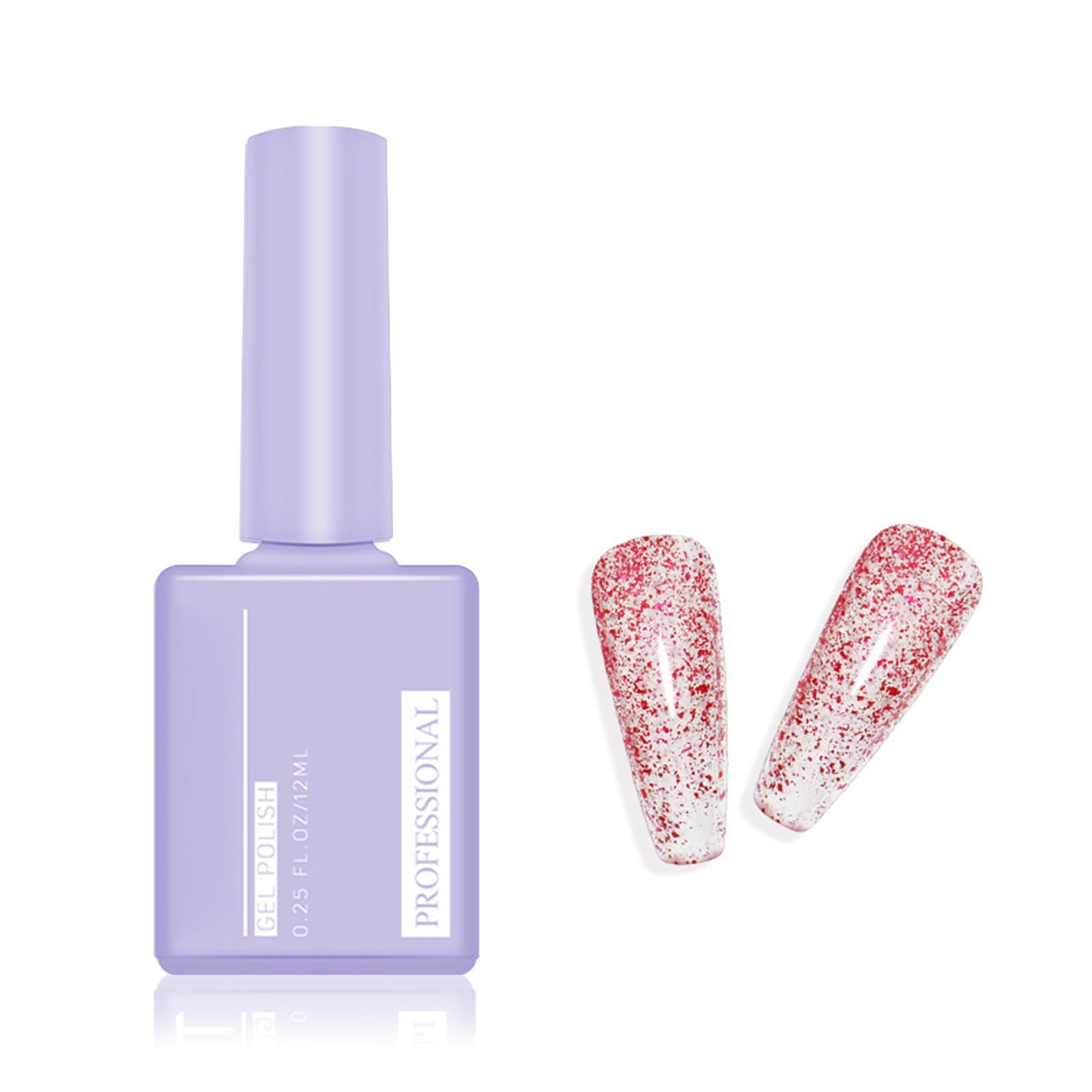 WANGJIAOID New Gold Silver Sequin Nail Polish Glue High Density Gold ...