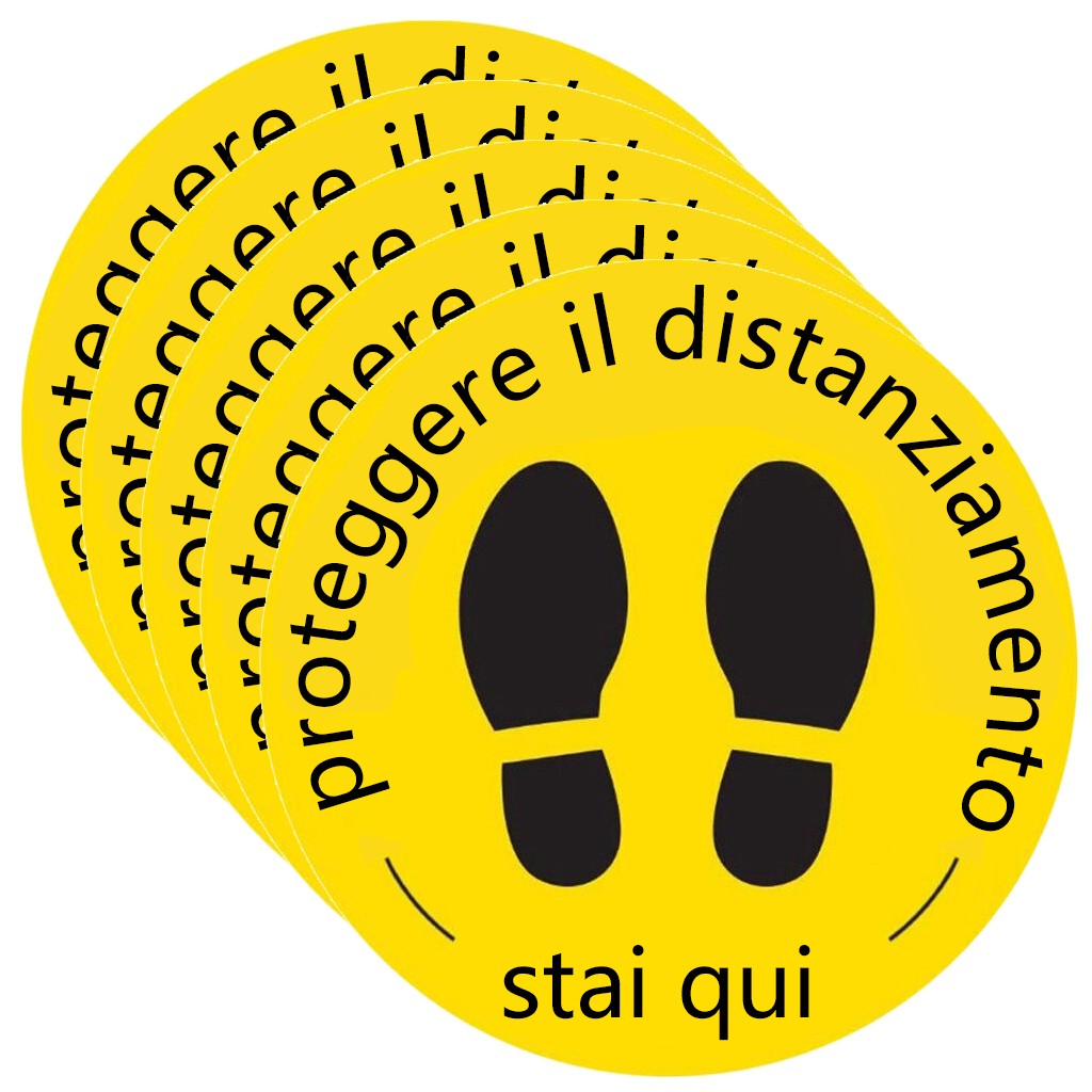 WANGJIAOID Proteggere il distanziamento stai qui Sign 300mm x300mm ...