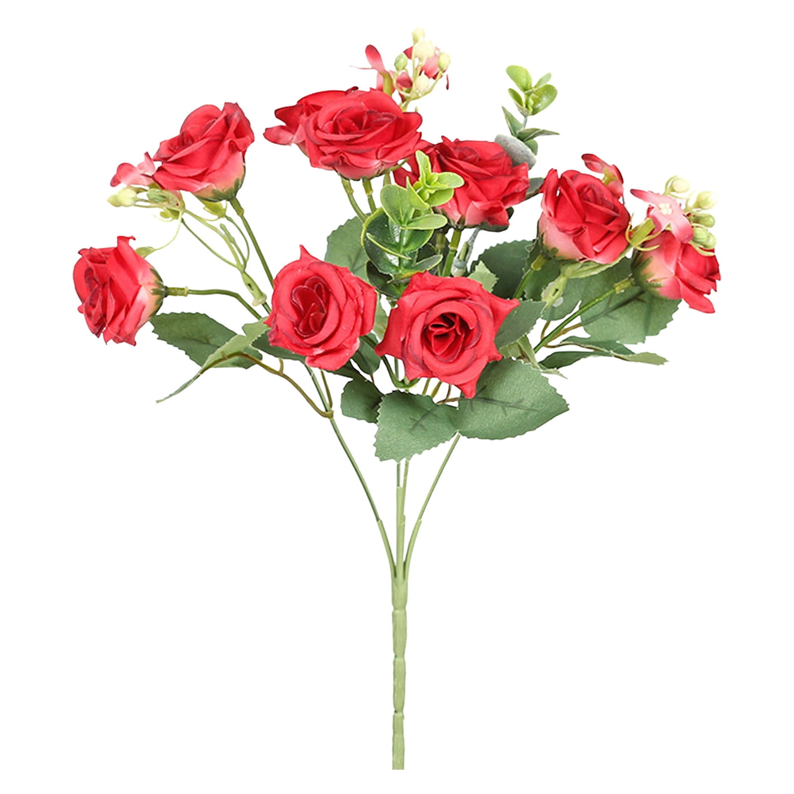 WANGJIAOID Rose Bouquet Small Bouquet Of 10 Realistic Rose Flowers For ...