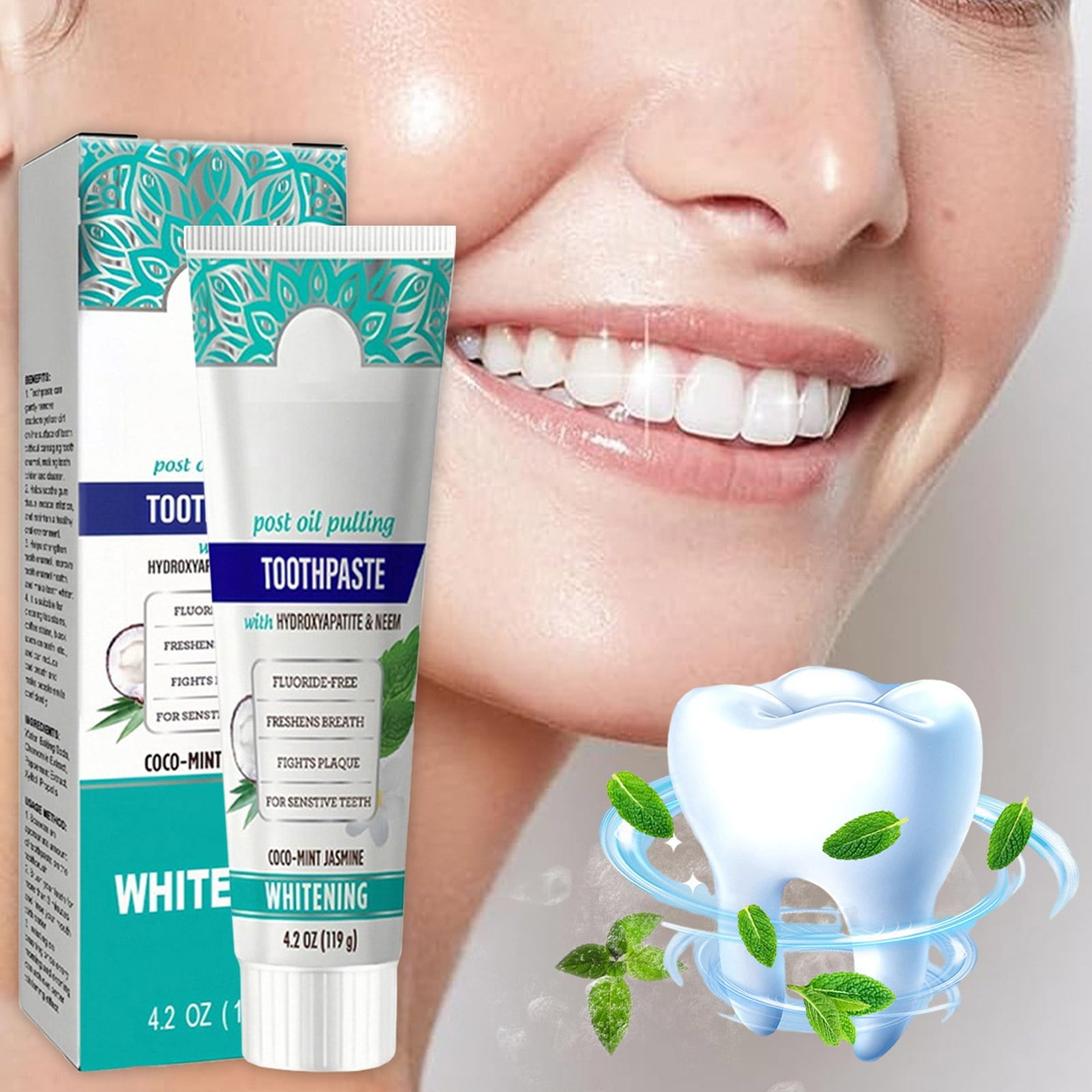 WANGJIAOID Travel Size Toothpaste Hydroxyapatite Fluoride Toothpaste ...