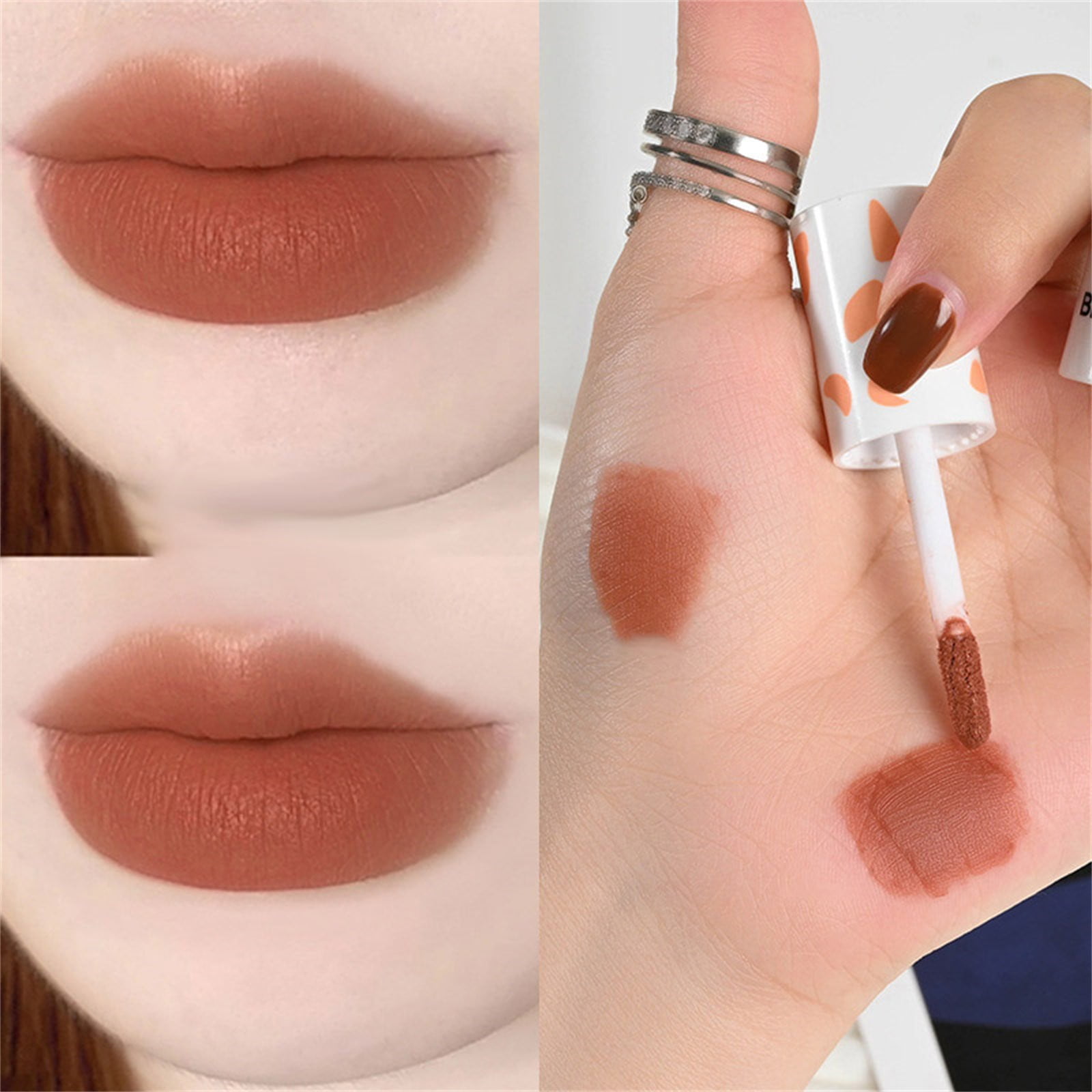 Wangjiaoid Velvet Liquid Lipstick Satin Finish Full Coverage Lip Color