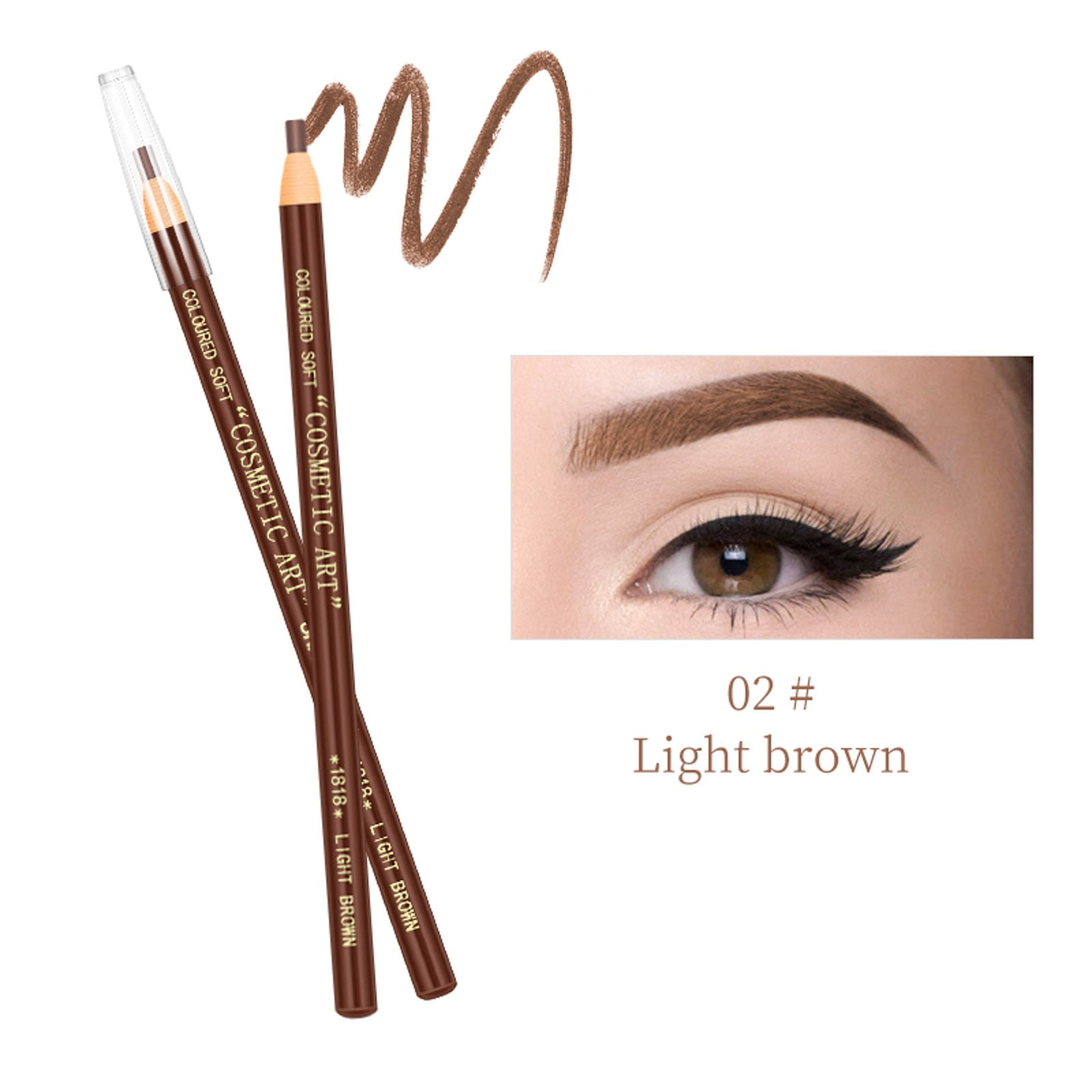 WANGJIAOID Water Eyebrow Pencil Smooth Pull Through Design Long Lasting ...