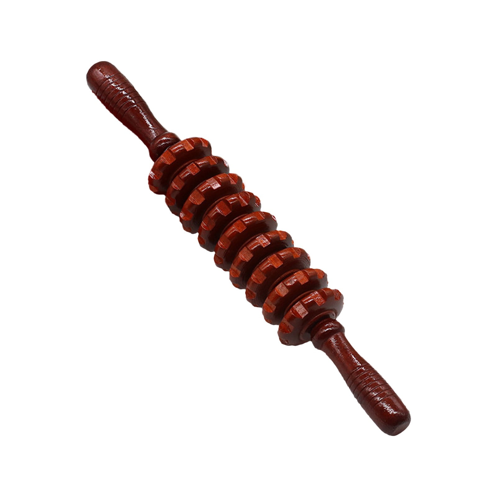 Wangjiaoid Wood Nine Wheel Abdominal Massager Massage Wheel Massage