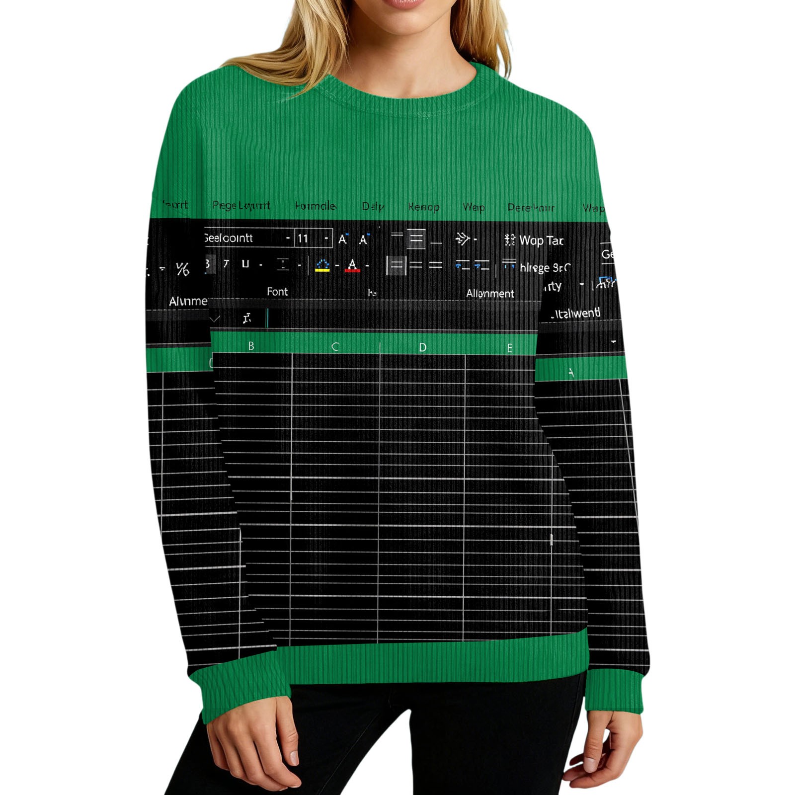 WANGJING Ugly Christmas Sweater for Women 2025 Spreadsheet Ugly ...
