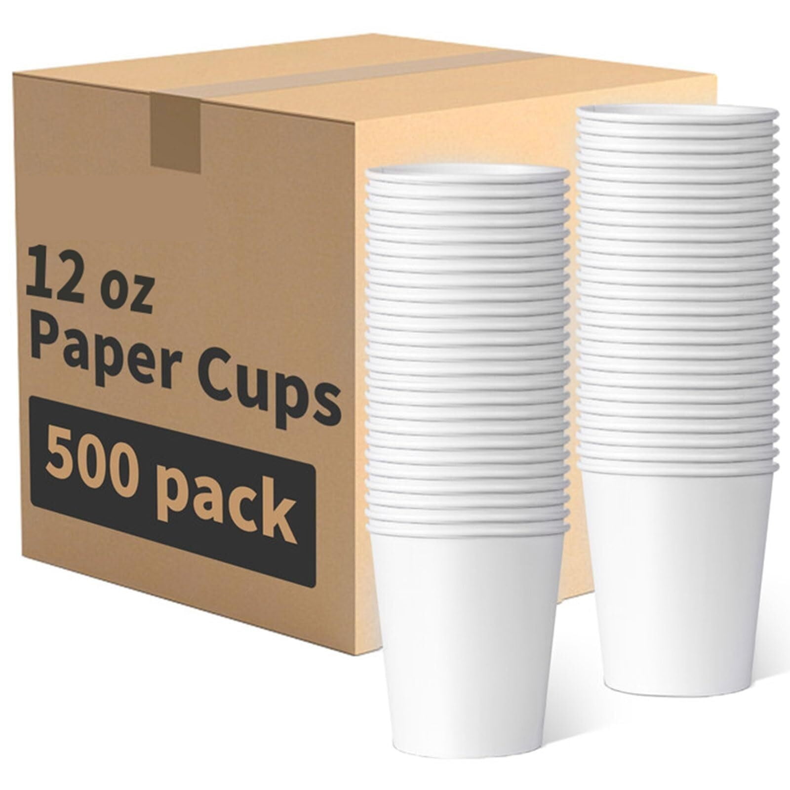 WANGLI 12 oz 50 pack Disposable Paper Coffee Cups with Lids and Sleeves - Walmart.com