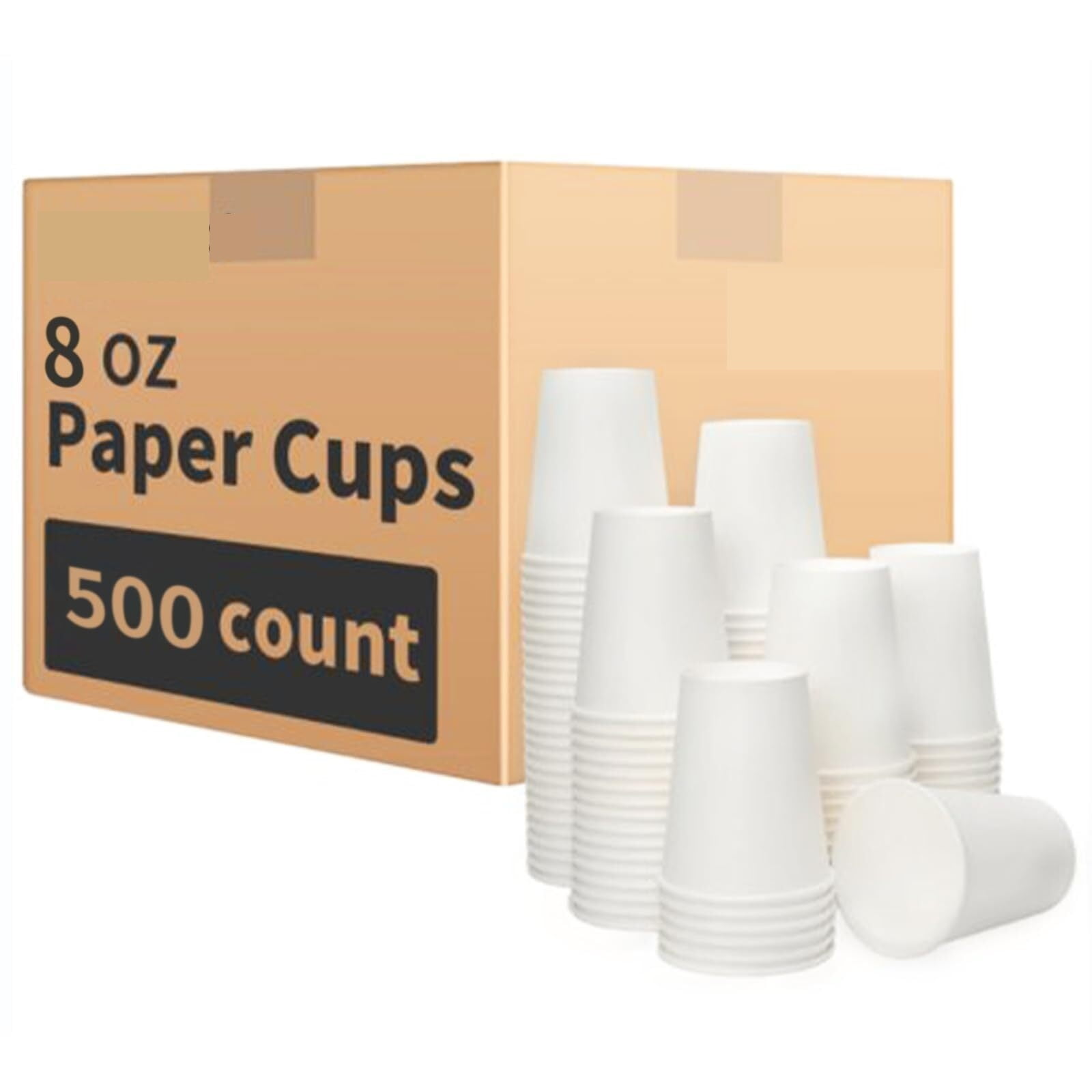 WANGLI 12 oz 50 pack Disposable Paper Coffee Cups with Lids and Sleeves ...
