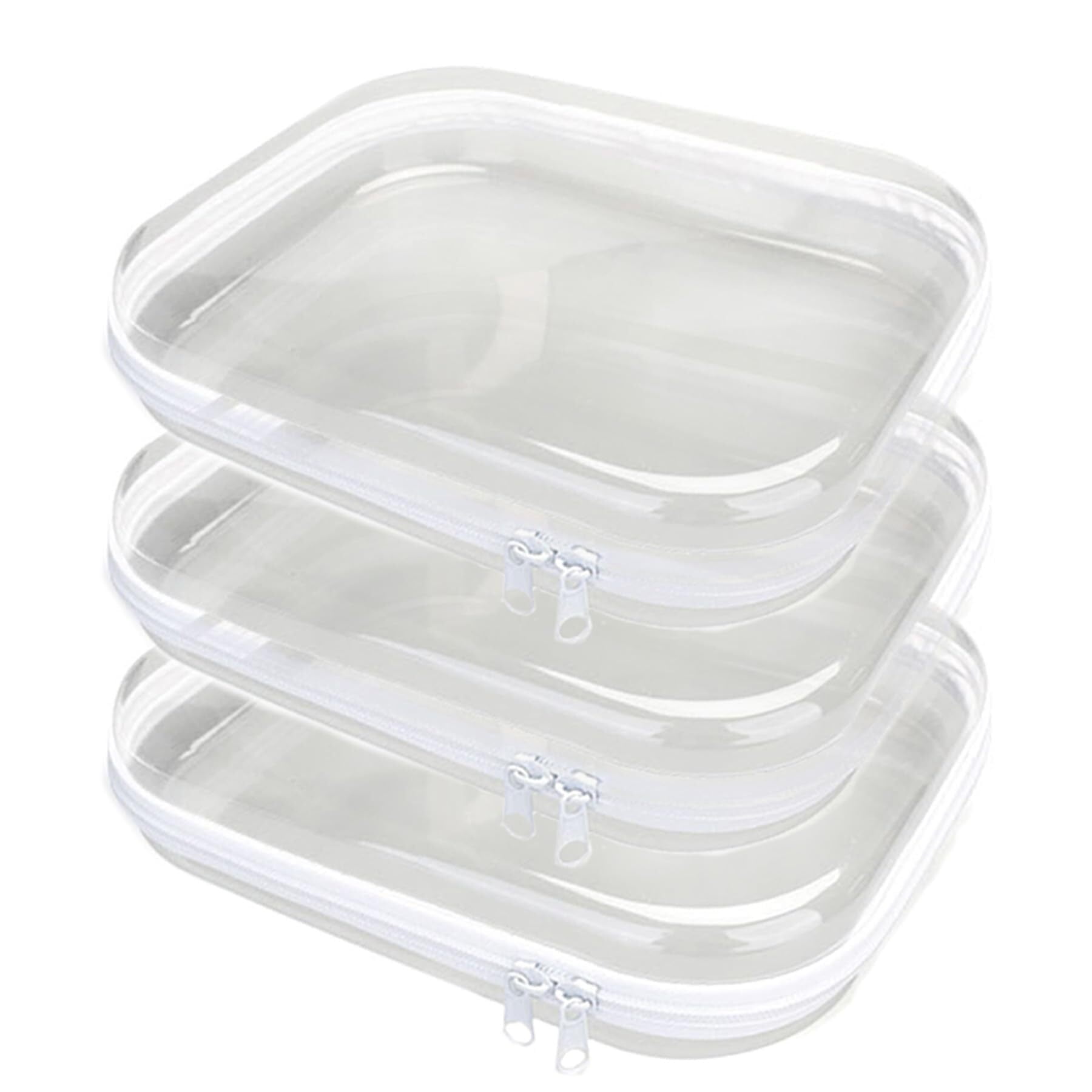 WANGLI 3PCS Zippered Transparent Cases for Snacks,Portable Waterproof ...