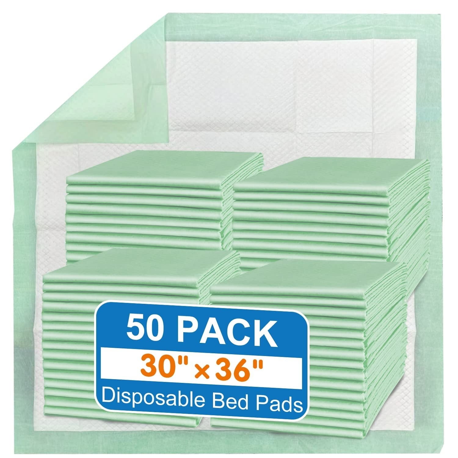 WANGLI Bed Pads with Adhesive Strips Disposable Underpads Extra Large Thicker Incontinence Pads ...