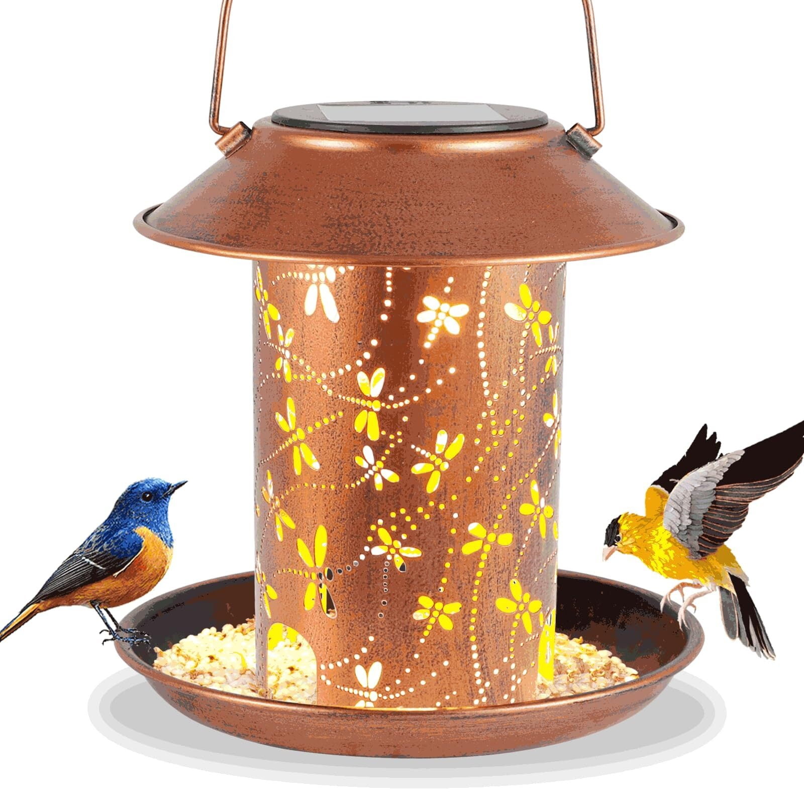 WANGLI Bird Feeders for Outdoors Hummingbird Garden Decor Solar ...