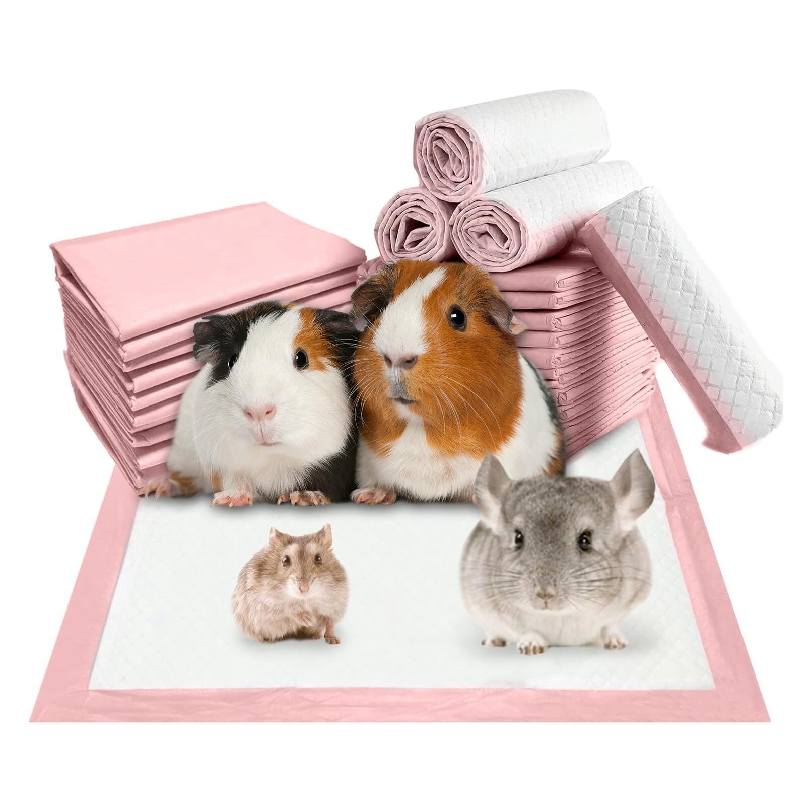 WANGLI Rabbit Pee Pads Disposable Cage Liners Leak-Proof Super Absorbent Potty Training Pad for ...