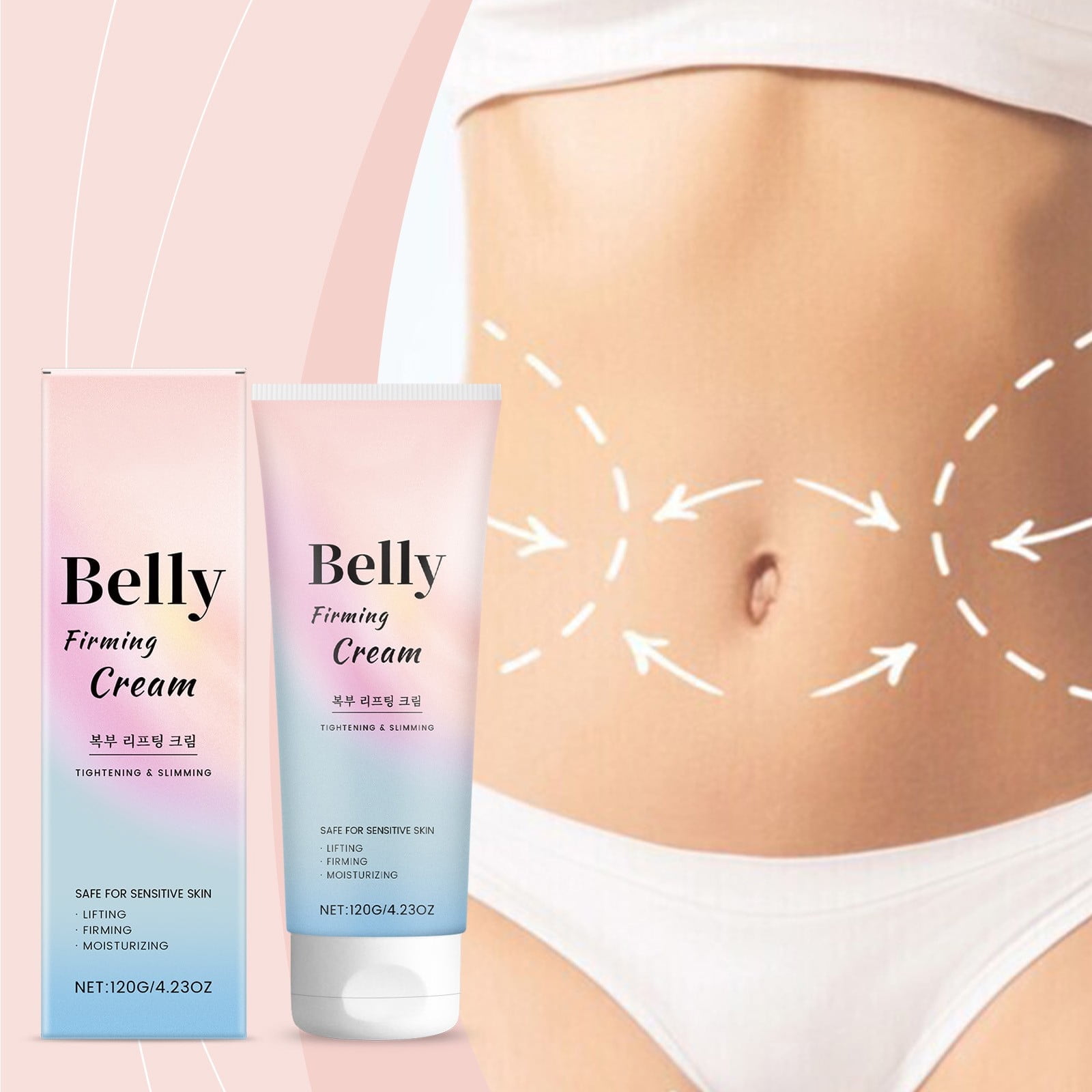 WANGLIN Flat Belly Firming Cream - Skin Tightening & Cellulite Cream For Stomach, Thighs & Butt ...