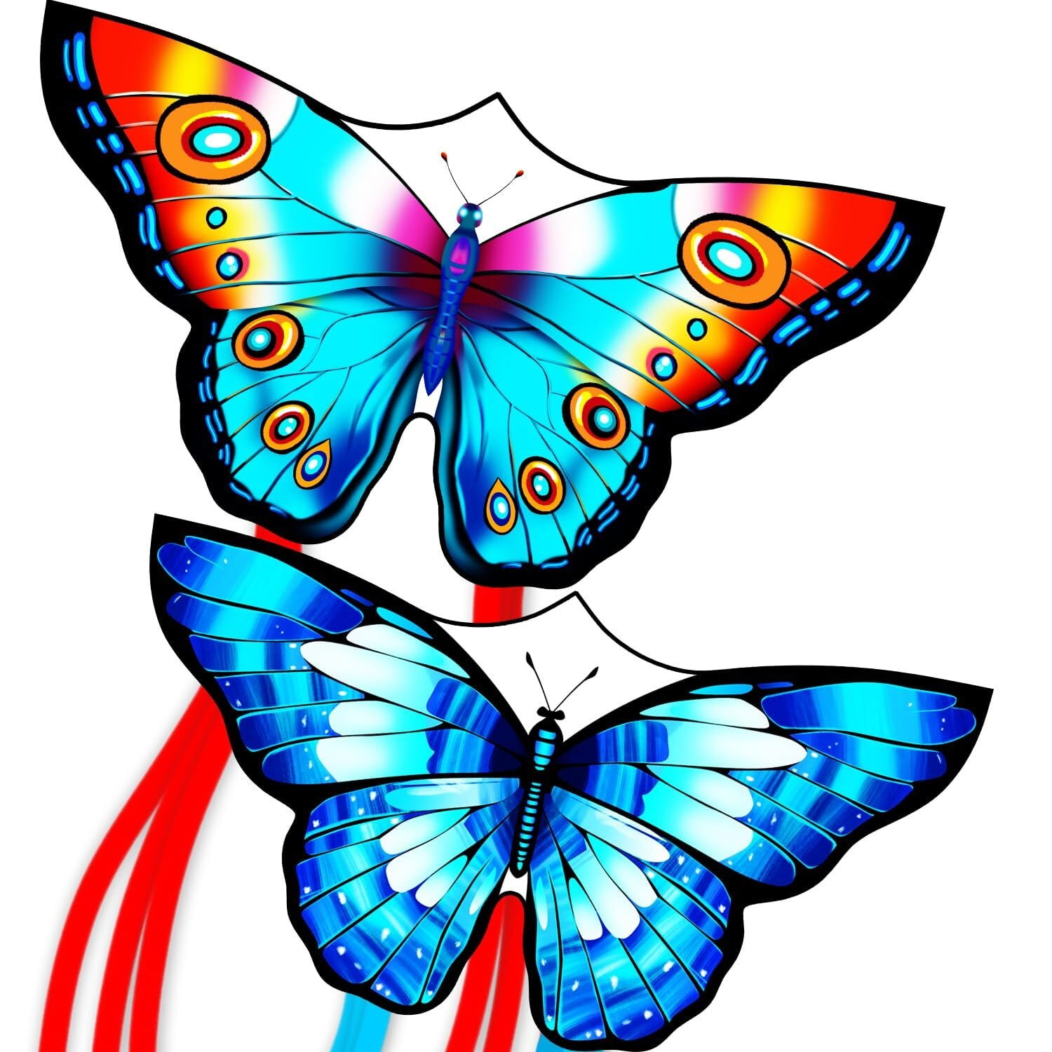 WANGQ Butterfly Kites for Kids & Adults, Extremly Easy to Fly, Large ...