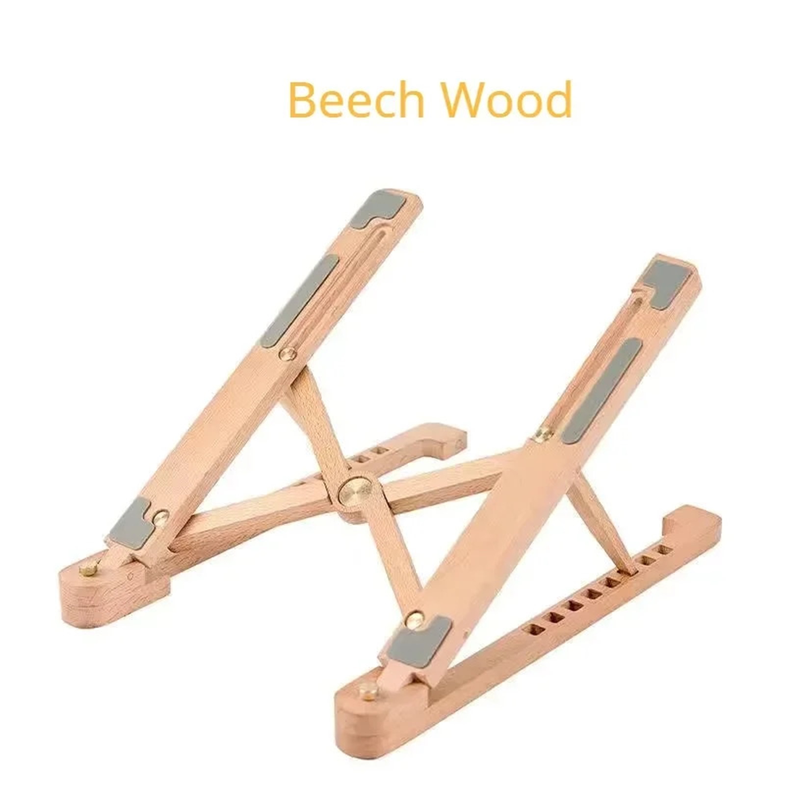 WANGQ Wood Laptop Stand Foldable Height Adjustable Portable Notebook ...