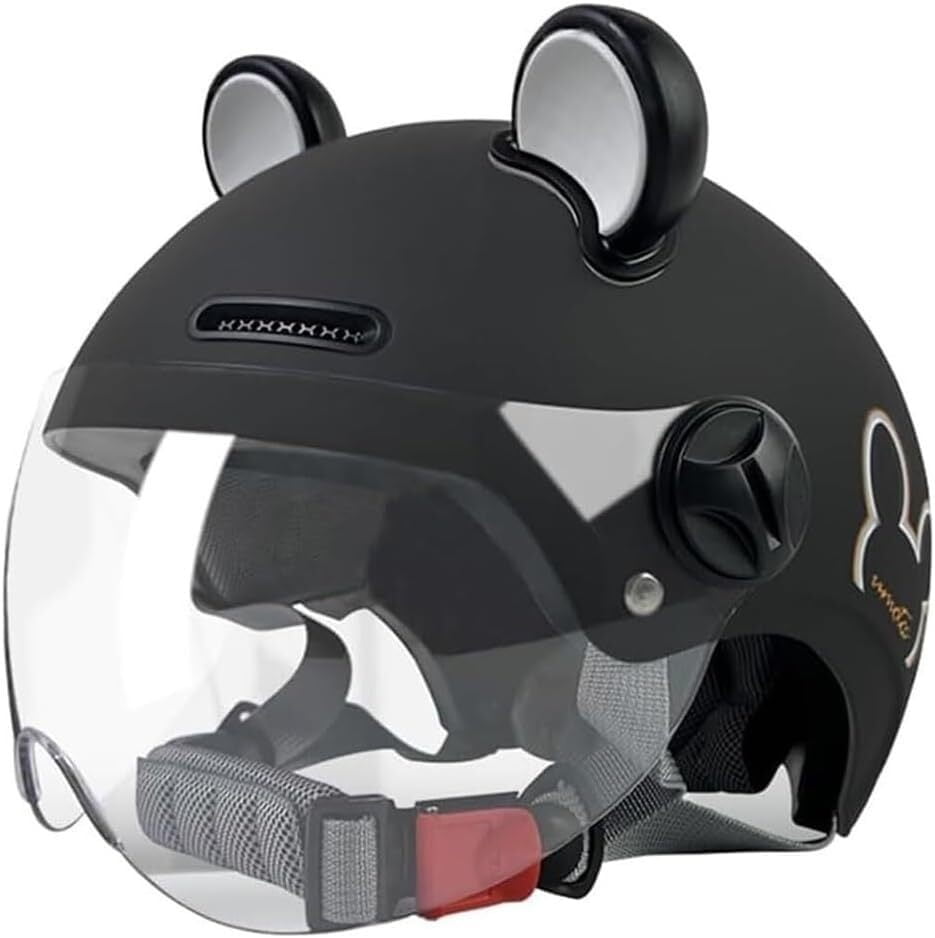 WANGQIANG Cool Toddler Scooter 3/4 Motorbike Helmet, Electric Scooter Street Moped Helmet Kids ...