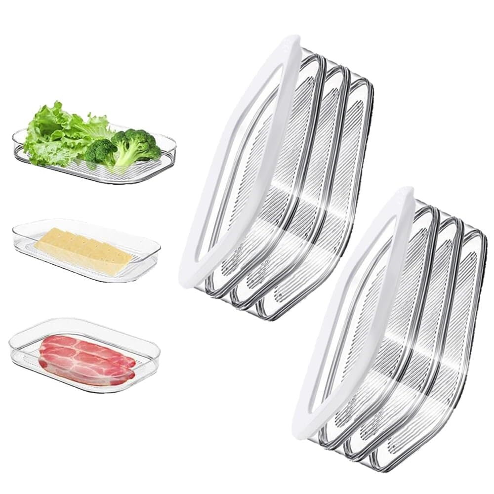 WANGQIANG Lunch Meat Container for Refrigerator, 3 Layer Stackable Deli ...