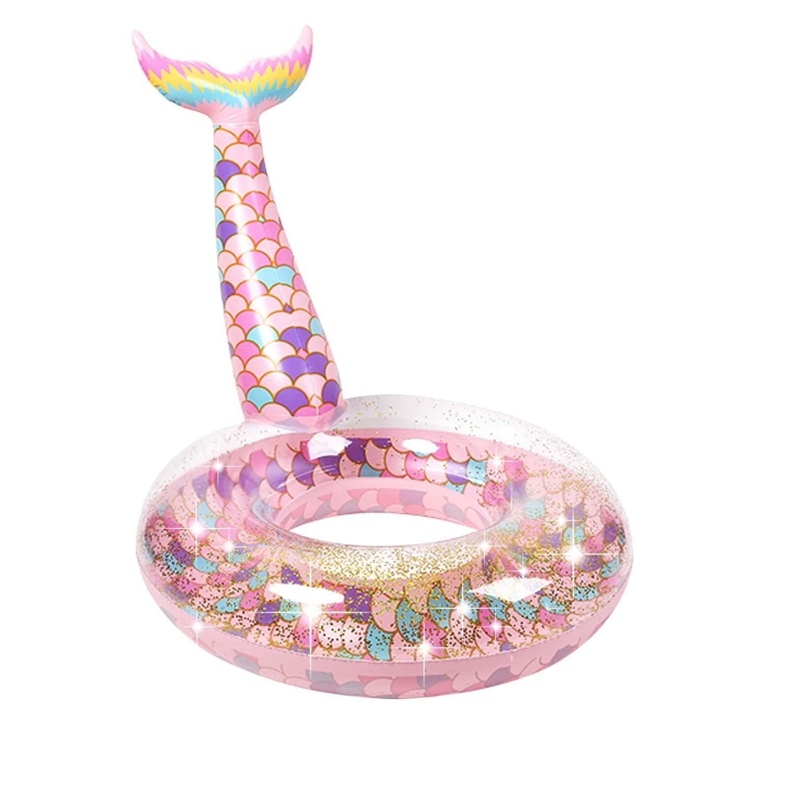 WANGQIANG Pool Floats Inflatable Swimming Rings Mermaid Tail Tubes Glitters Water Party Summer ...