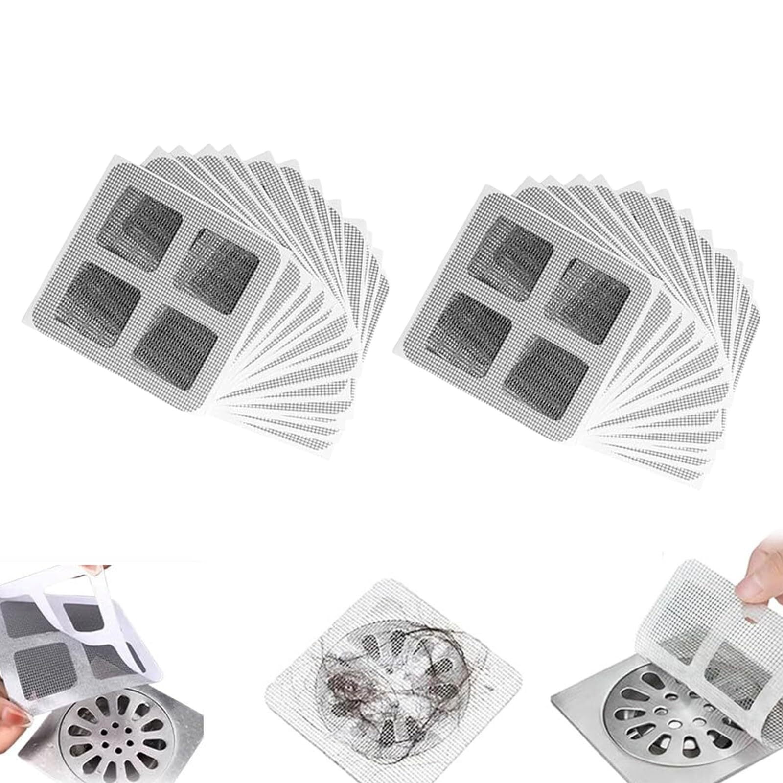 WANGQIANG Upgrade Disposable Hair Drain Stickers, 4" X 4" Floor Drain ...