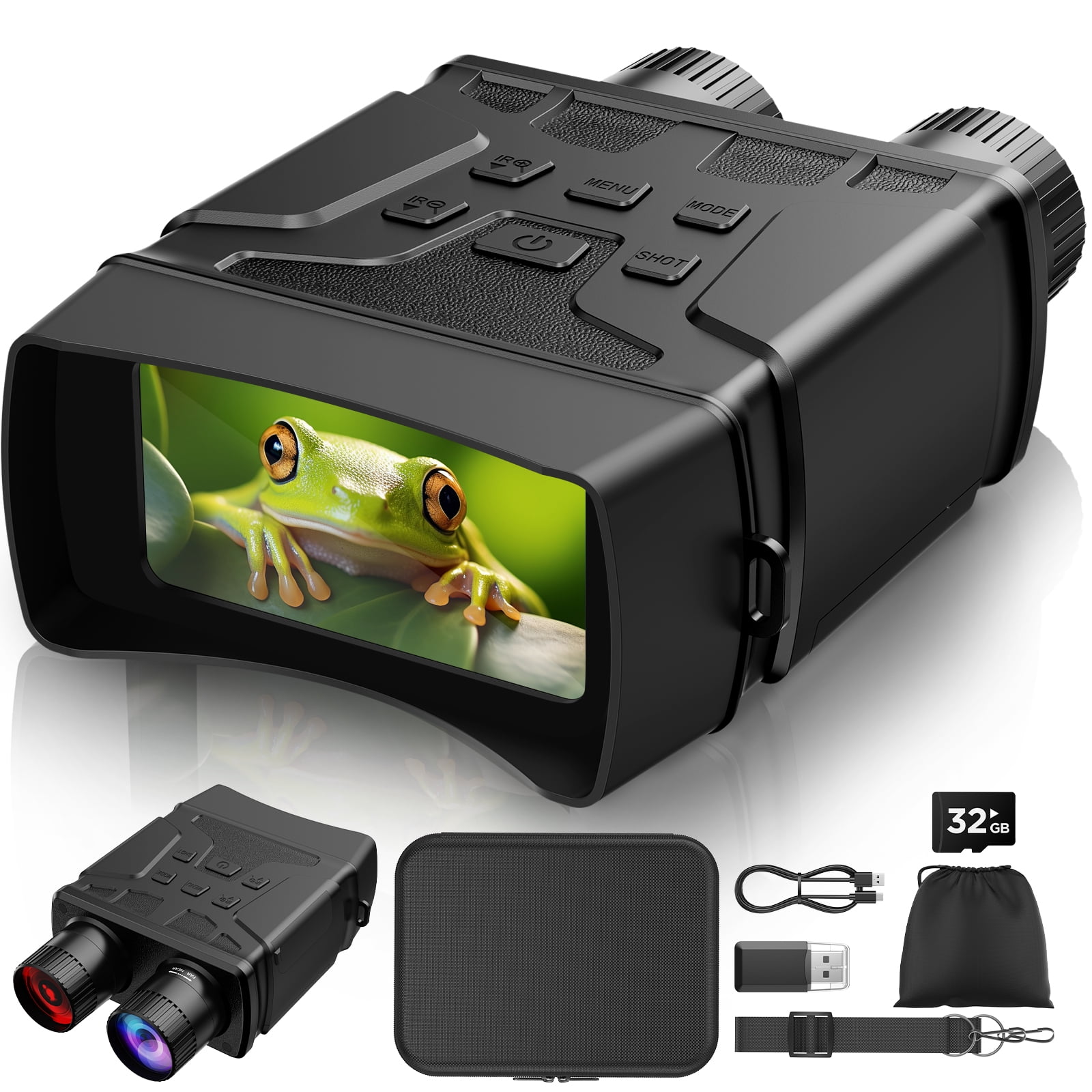 WANGRUNQIANG Night Vision Goggles, 7 Level Infrared Digital Night ...