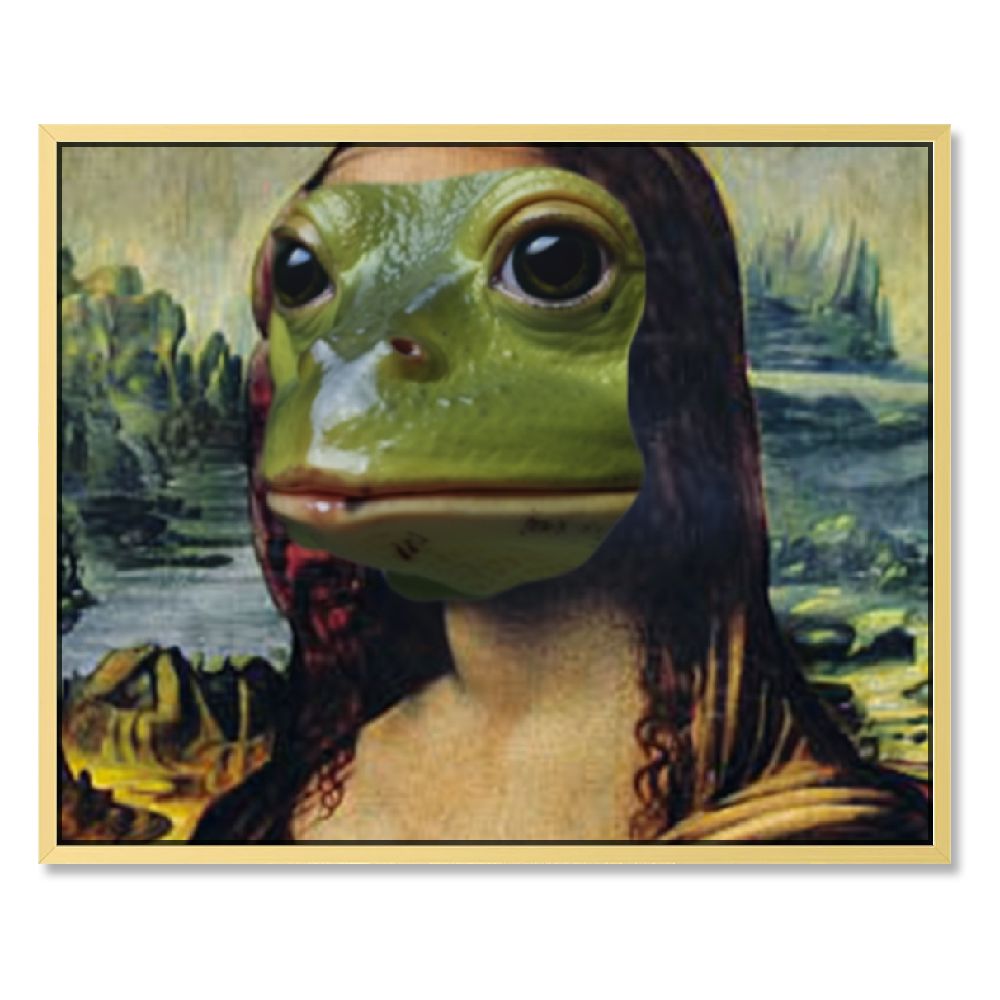 WANGXIA Funny Poster Mona Kermit Art Meme Poster Decorative Painting ...