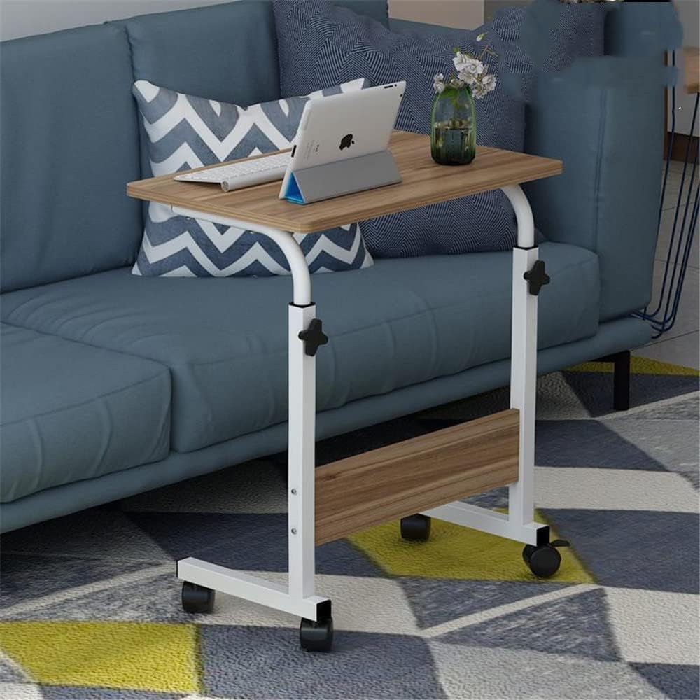 WANLIAN Rolling Laptop Table Lap Desk for Laptop Rolling Cart Tilting ...