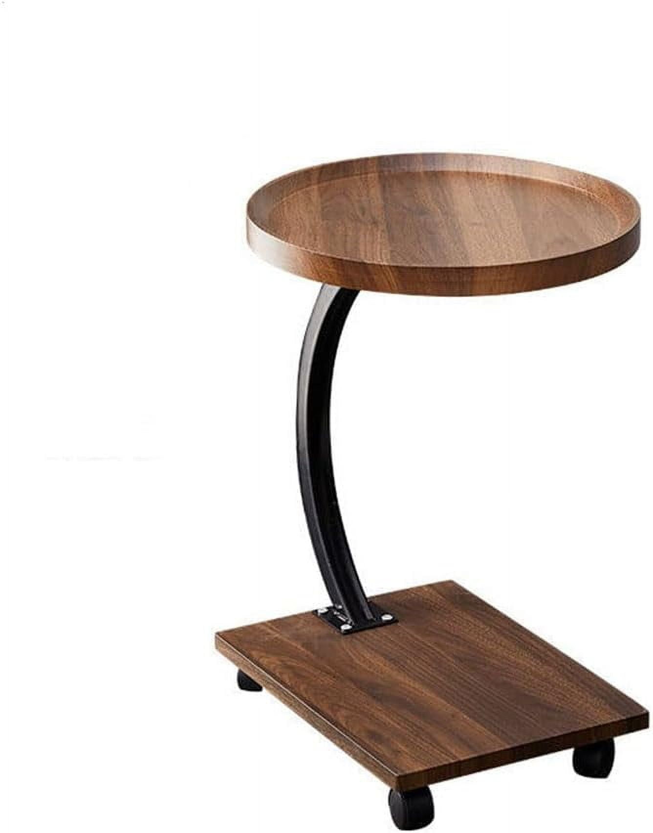 WANLIAN Side Table with Wheels 23inch Movable Sofa End Table for Living ...
