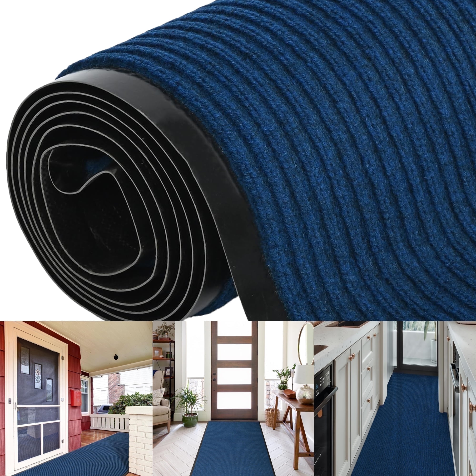 WANLISELL 3 x 10 ft Commercial Grade Floor Mat, Non-Slip Step Brush ...
