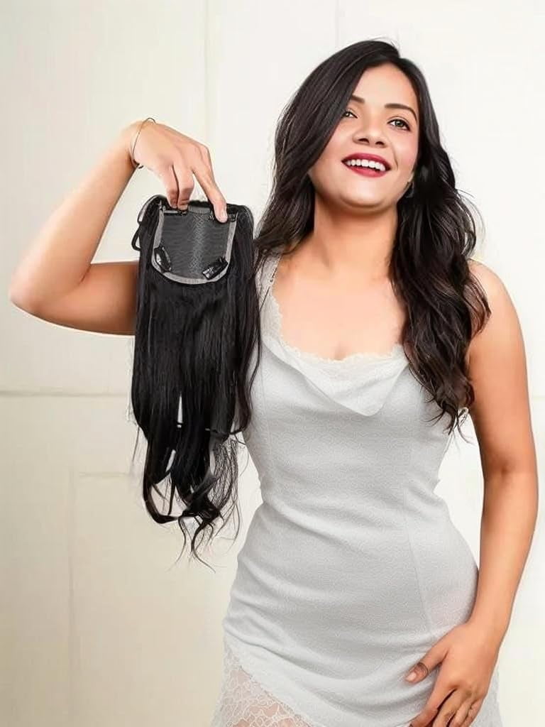 WANNA HAIR Lace Topper Hair Extensions Backcombed Hair Topper For Crown ...