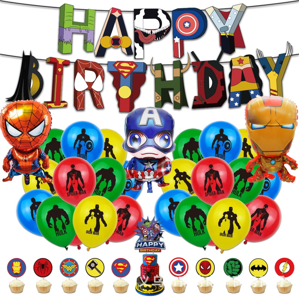 WANNGWEE Avengers Birthday Party Supplies, Cartoons Theme Party ...