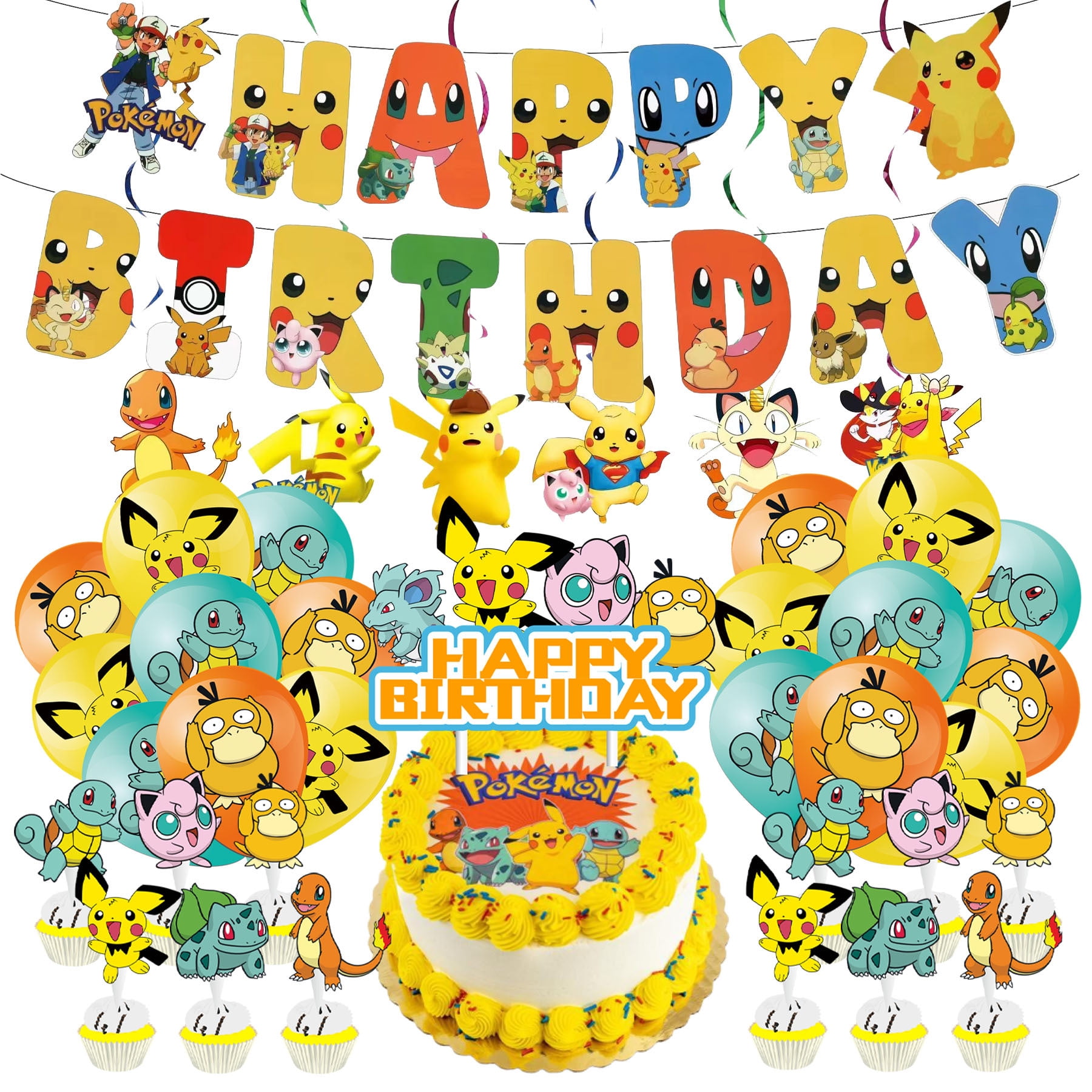 WANNGWEE Cute Cartoon Birthday Party Supplies, Cartoons Theme Party ...