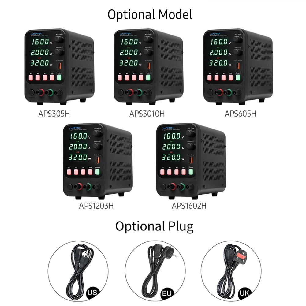 WANPTEK Bench DC Power Supply Variable 60V 5A Digital Display ...