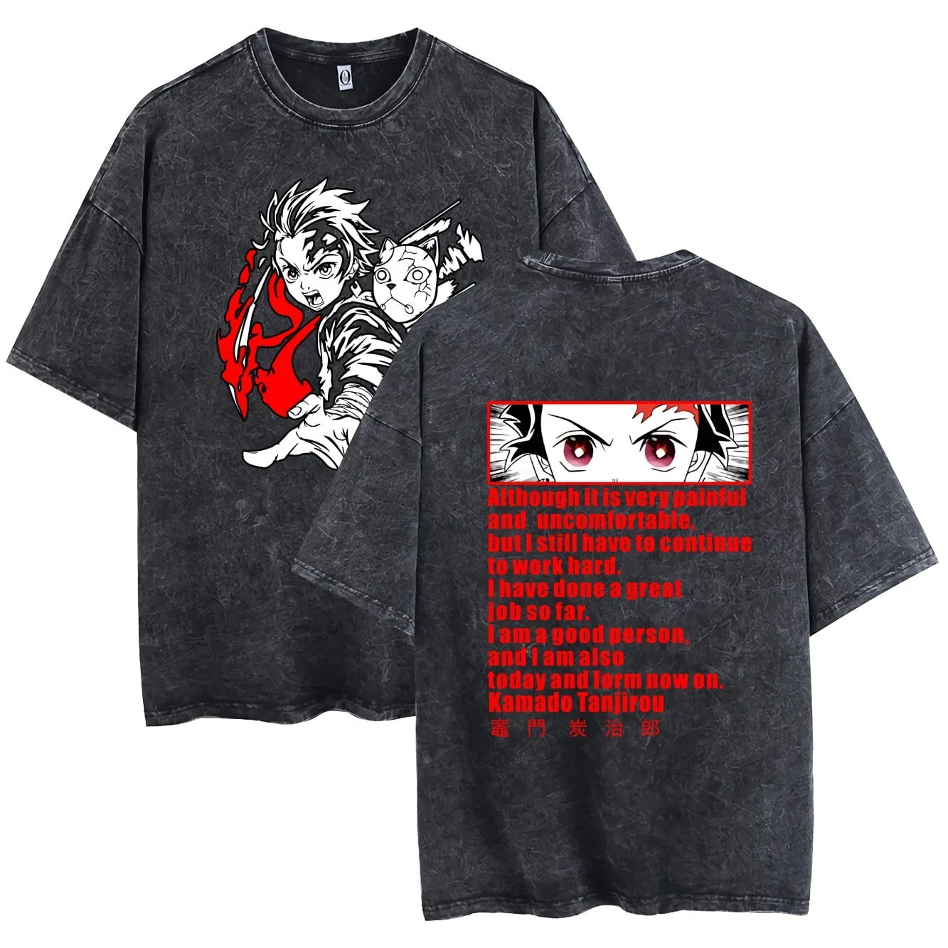 WANQIANG Rengoku Kyoujurou nezuko cotton T-shirt anime street hip-hop ...