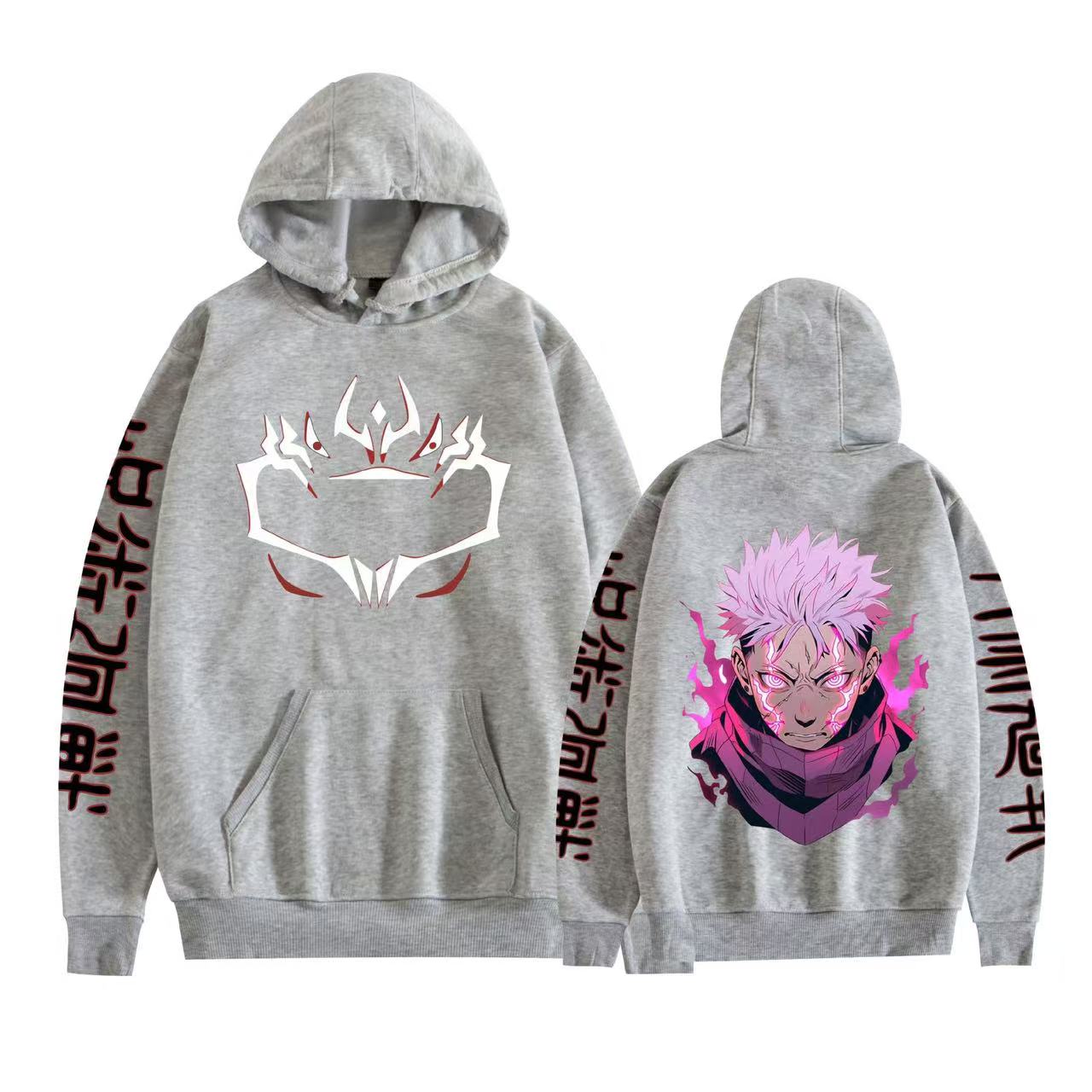 WANQIANG Satoru Gojo hoodie casual pocket Versatile hooded Unique ...