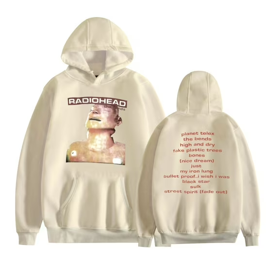 WANQIANG Vintage Rock Band Radiohead Merch Hoodie Sweatshirt New Logo ...