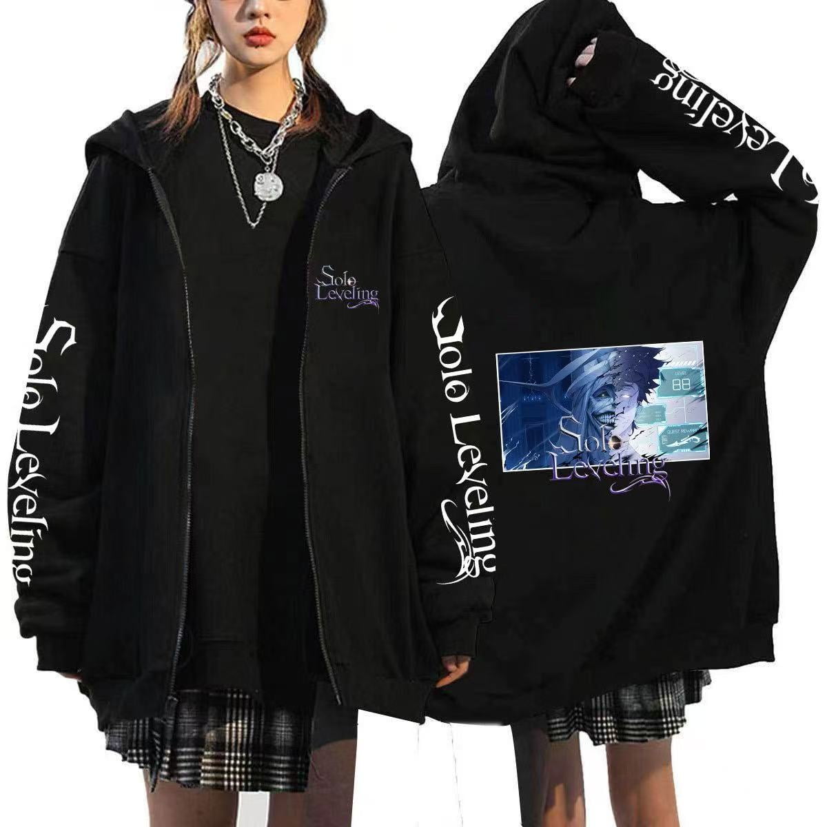 WANQIANG solo Leveling New Anime Merch cool and flashy Zip Up Hoodie ...