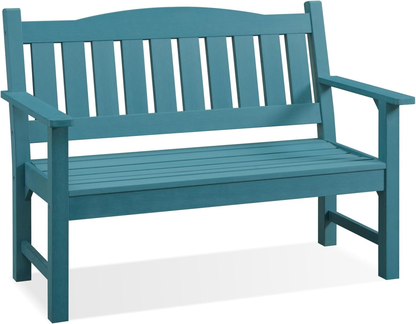 WANSHUN 2-Person Outdoor Memorial Bench, All-Weather Poly Lumber Garden ...