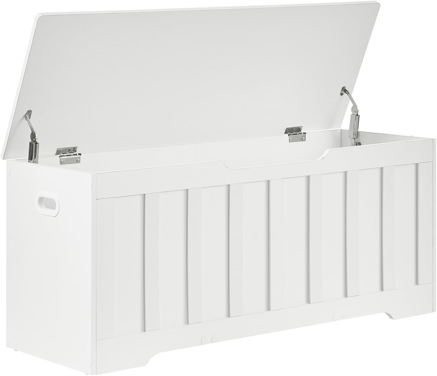 WANSHUN 43.3" Extra Large Wooden Storage Chest with Safety Hinges ...