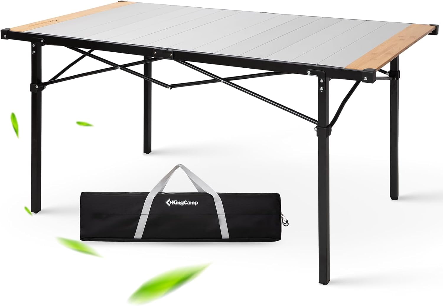 WANSHUN Aluminum Folding Lightweight Roll Portable Stable Table for ...