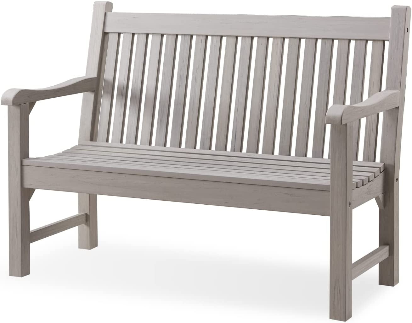 WANSHUN Garden Bench, 2-Person Poly Lumber Patio Bench, All-Weather ...