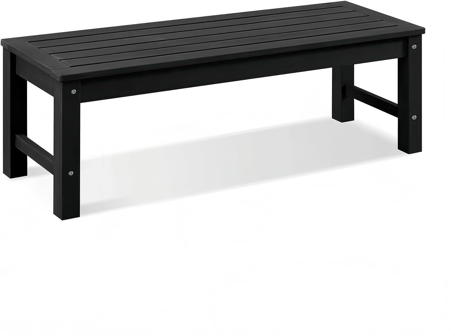 WANSHUN Knight Bench, Two Person Outdoor Poly Lumber Patio Backless ...