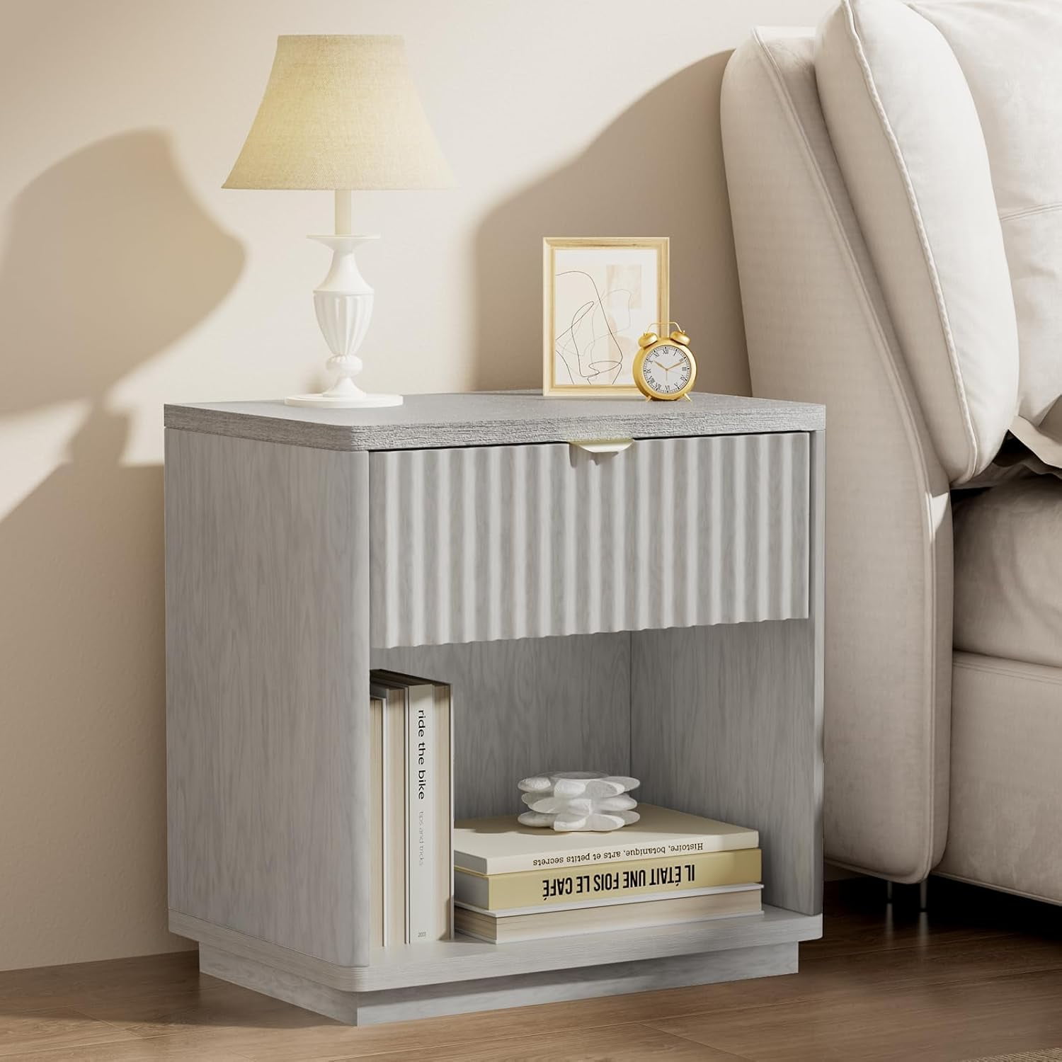 WANSHUN Night Stand, Nightstand with Drawers Bedside Table End Table ...