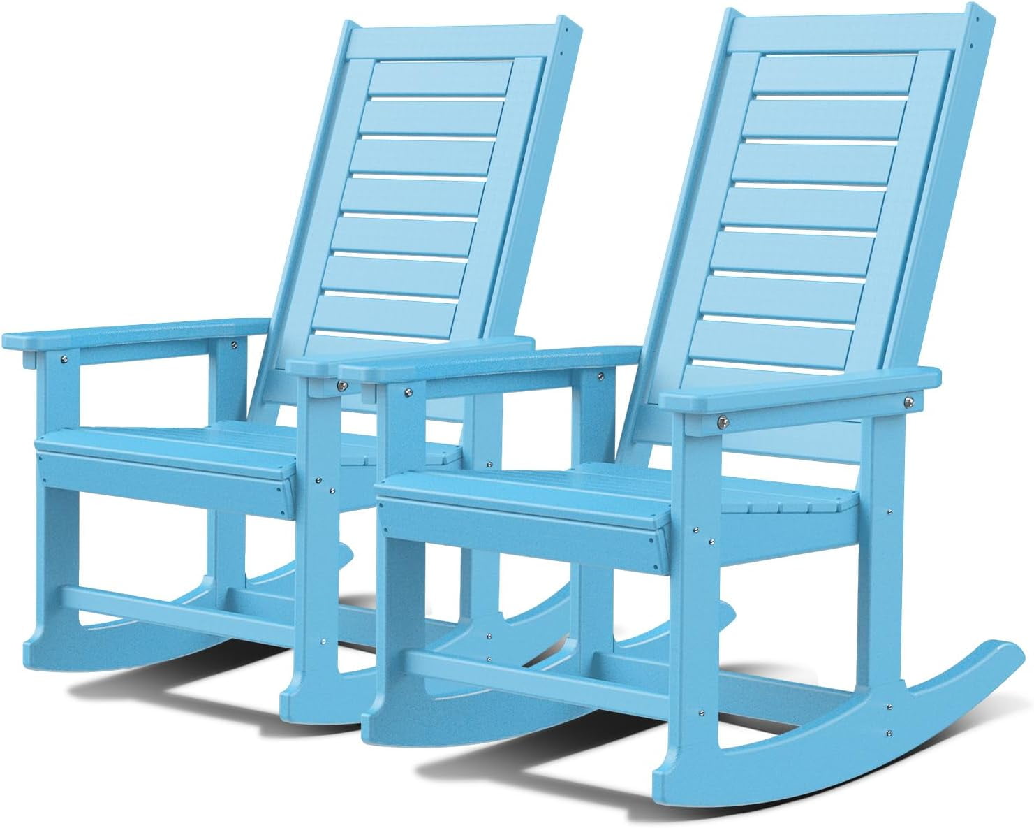 WANSHUN Outdoor Rocking Chairs | Set of 2 | Porch Rocker | Plastic ...